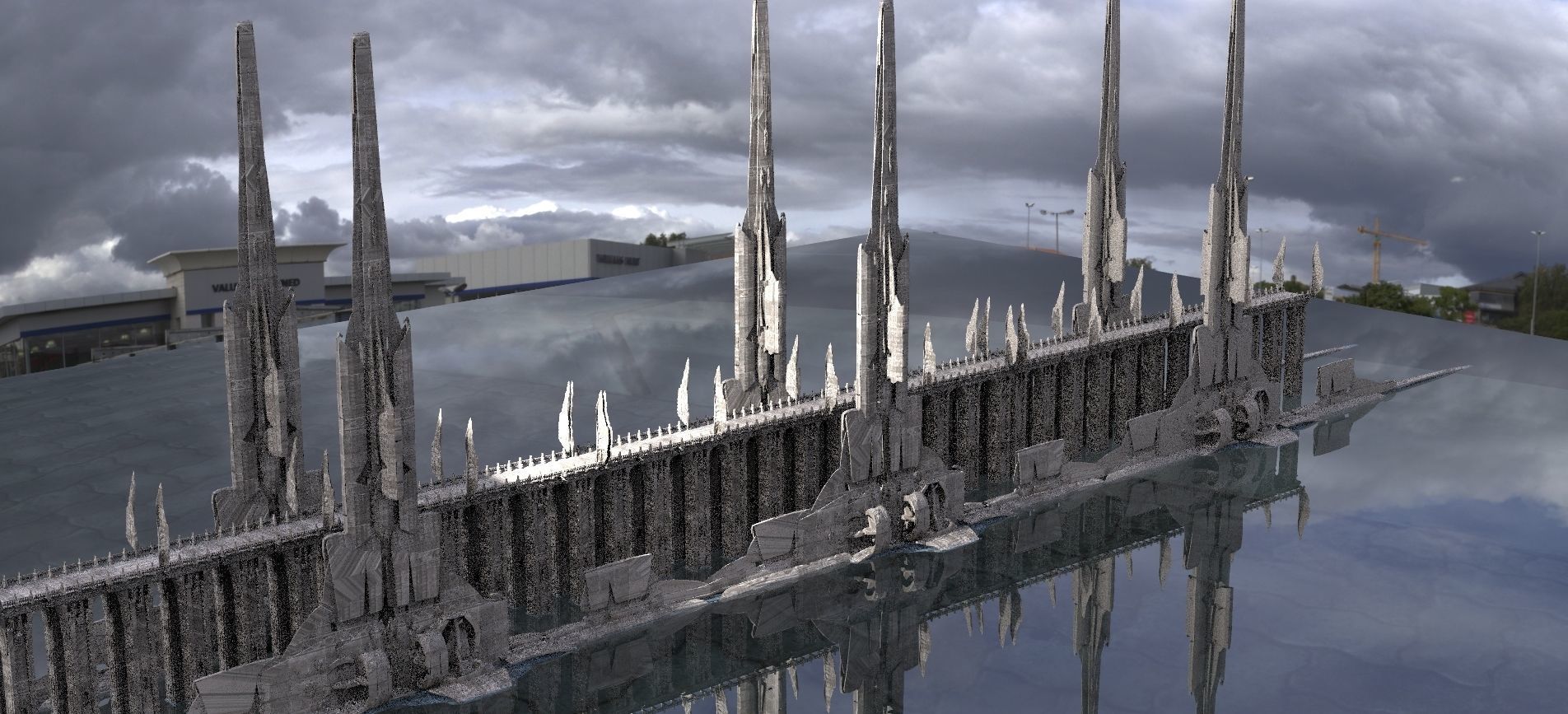 Sci-Fi Fantasy Bridge design extended 3D model | CGTrader