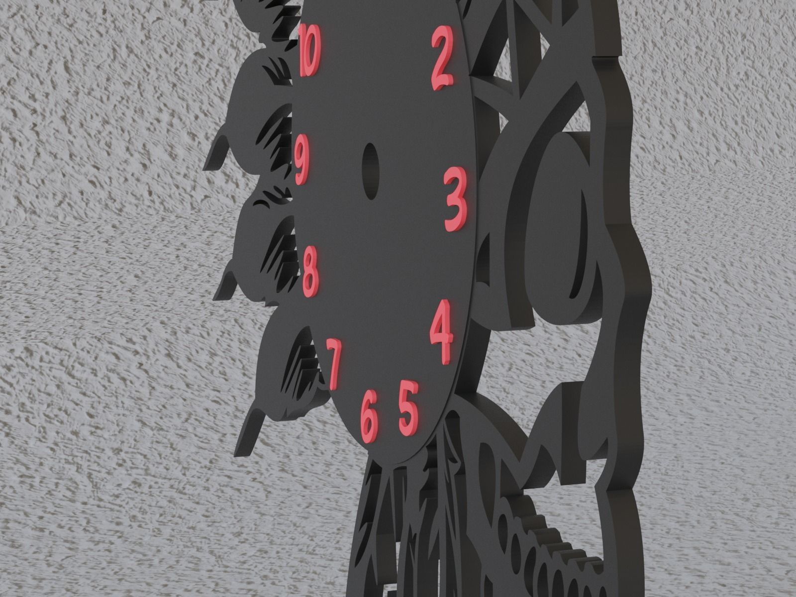 apache skull wall clock 3D model 3D printable | CGTrader