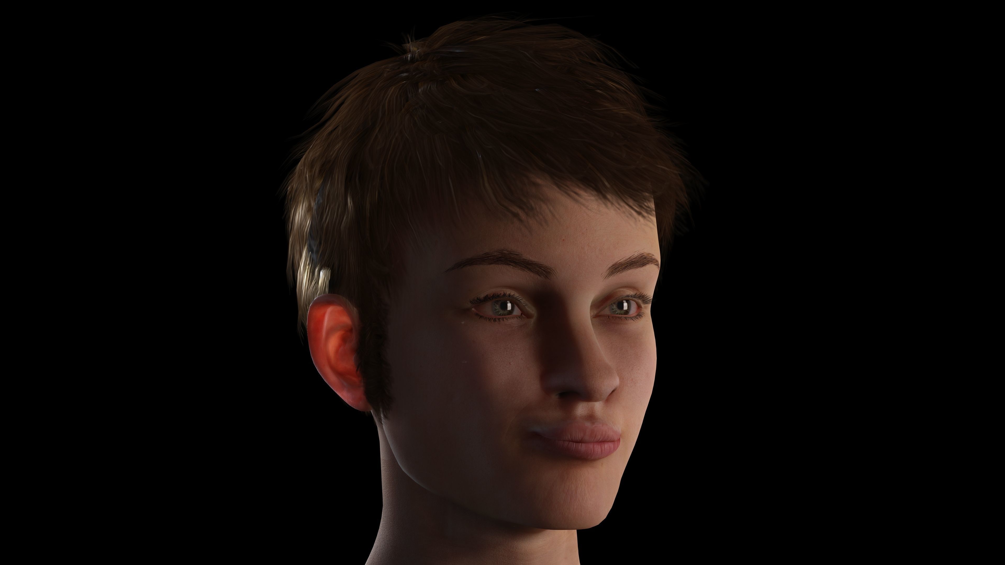 Female realistic 3D model rigged | CGTrader