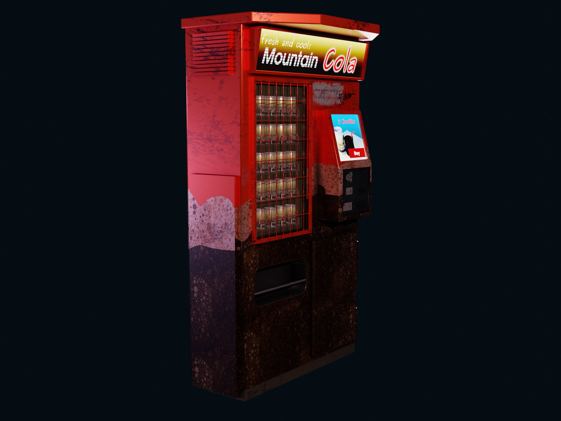 3D model Cyberpunk vending machine VR / AR / low-poly | CGTrader