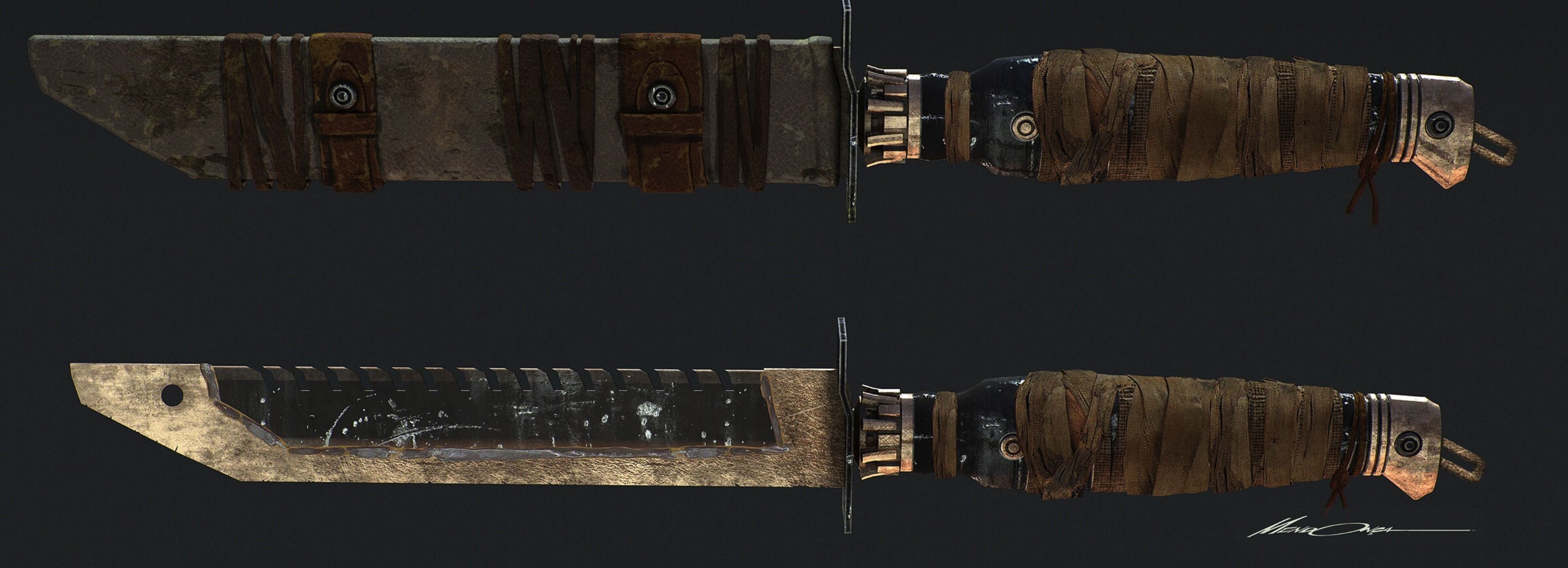 Jedi Fallen Order Concept Art Boone Kastis Jedi Hunter Knife 3D model ...