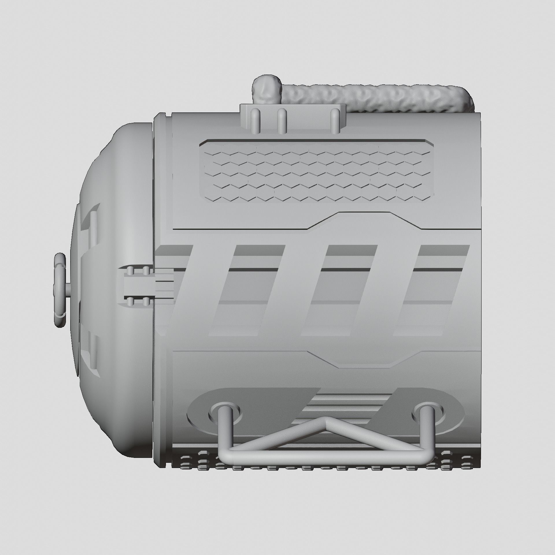 Living pod airlock module free 3D model | CGTrader