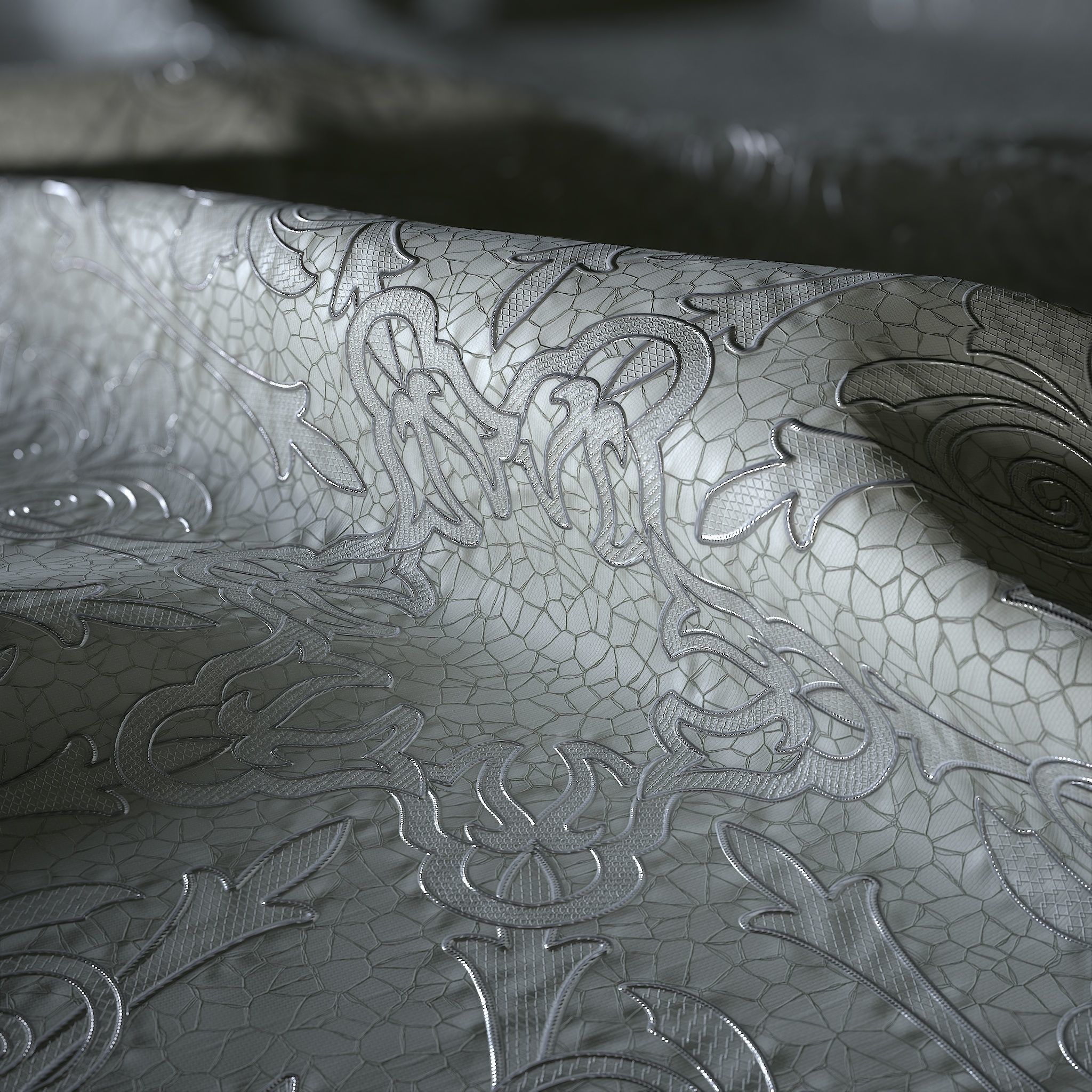 Lace Embroidery 02 - 4K - PBR - PNG - SBSAR - 3 Colors Texture | CGTrader