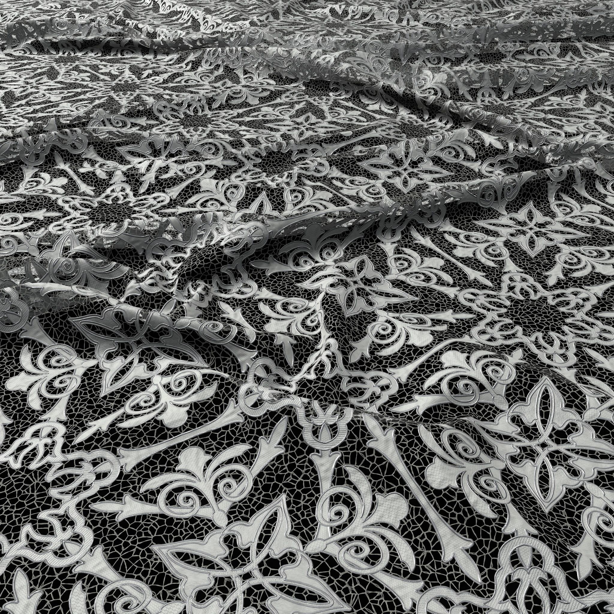 Lace Embroidery 02 - 4K - PBR - PNG - SBSAR - 3 Colors Texture | CGTrader