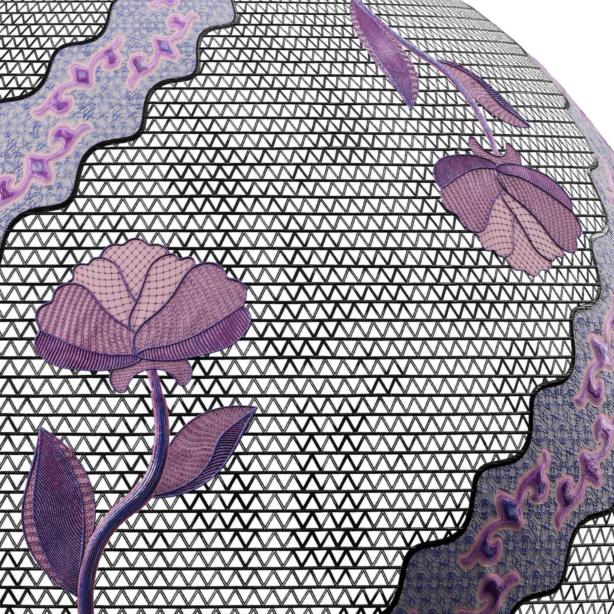 Lace Embroidery 04 - 4K - PBR - PNG - SBSAR - 3 Colors Texture | CGTrader