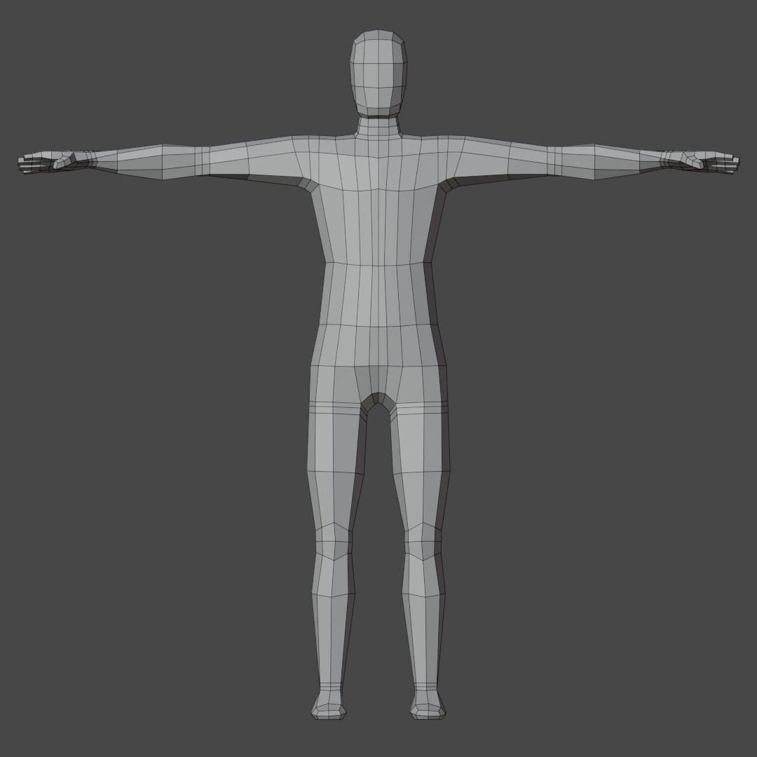 Low Poly Human Base Mesh Free free VR / AR / low-poly 3D model | CGTrader