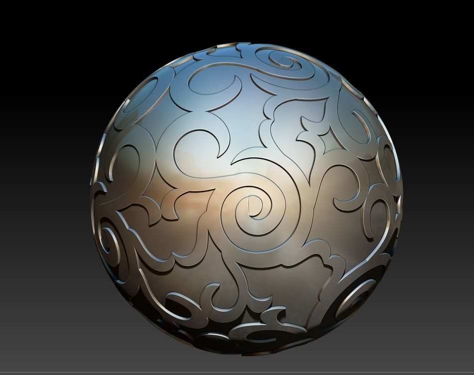 Relief 3D hollow sculpture ball model design download 3D model 3D ...