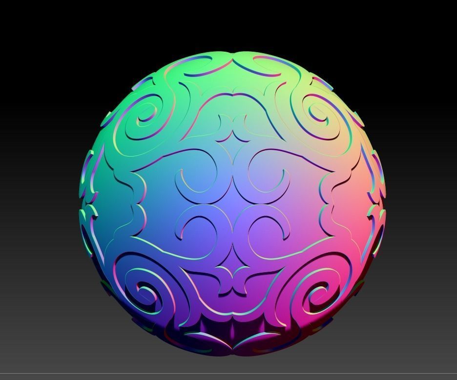 Relief 3D hollow sculpture ball model design download 3D model 3D ...