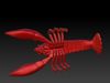 Simulation of crayfish sculpture download crayfish model 3D 3D model 3D ...