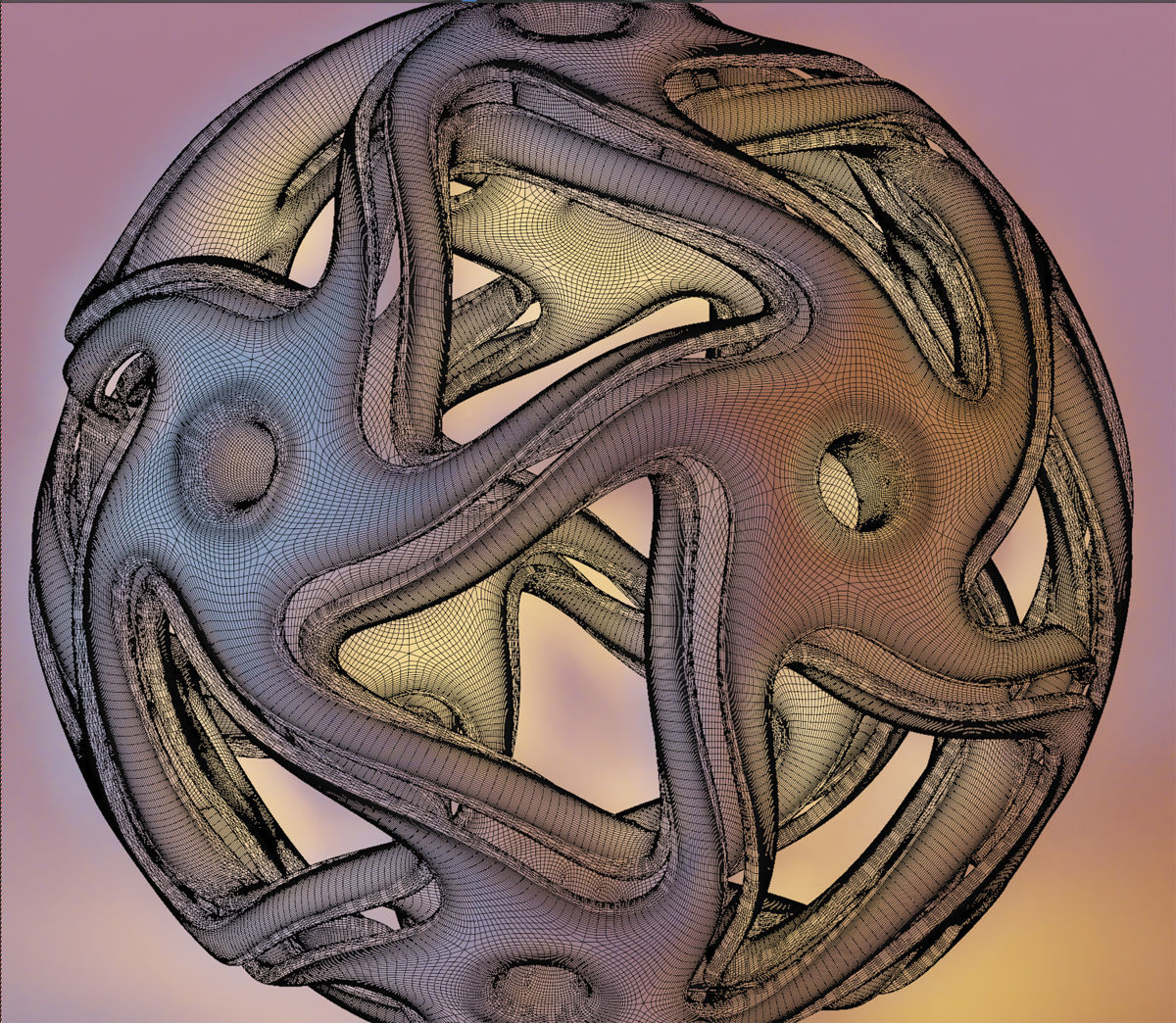 Linked Starball Twisted Loop 3D model 3D printable | CGTrader