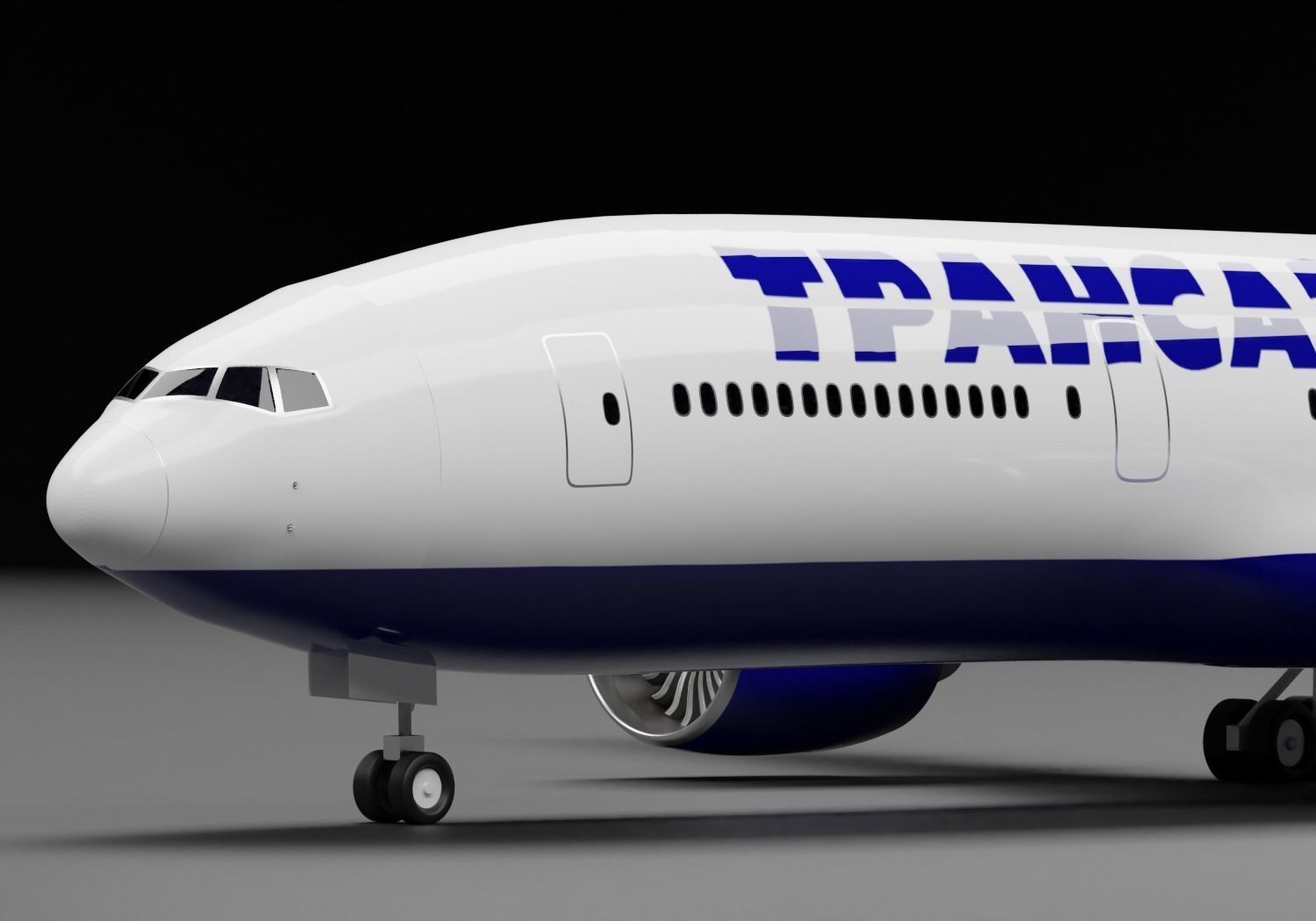 Boeing 777-200 Transaero Livery 3D model | CGTrader