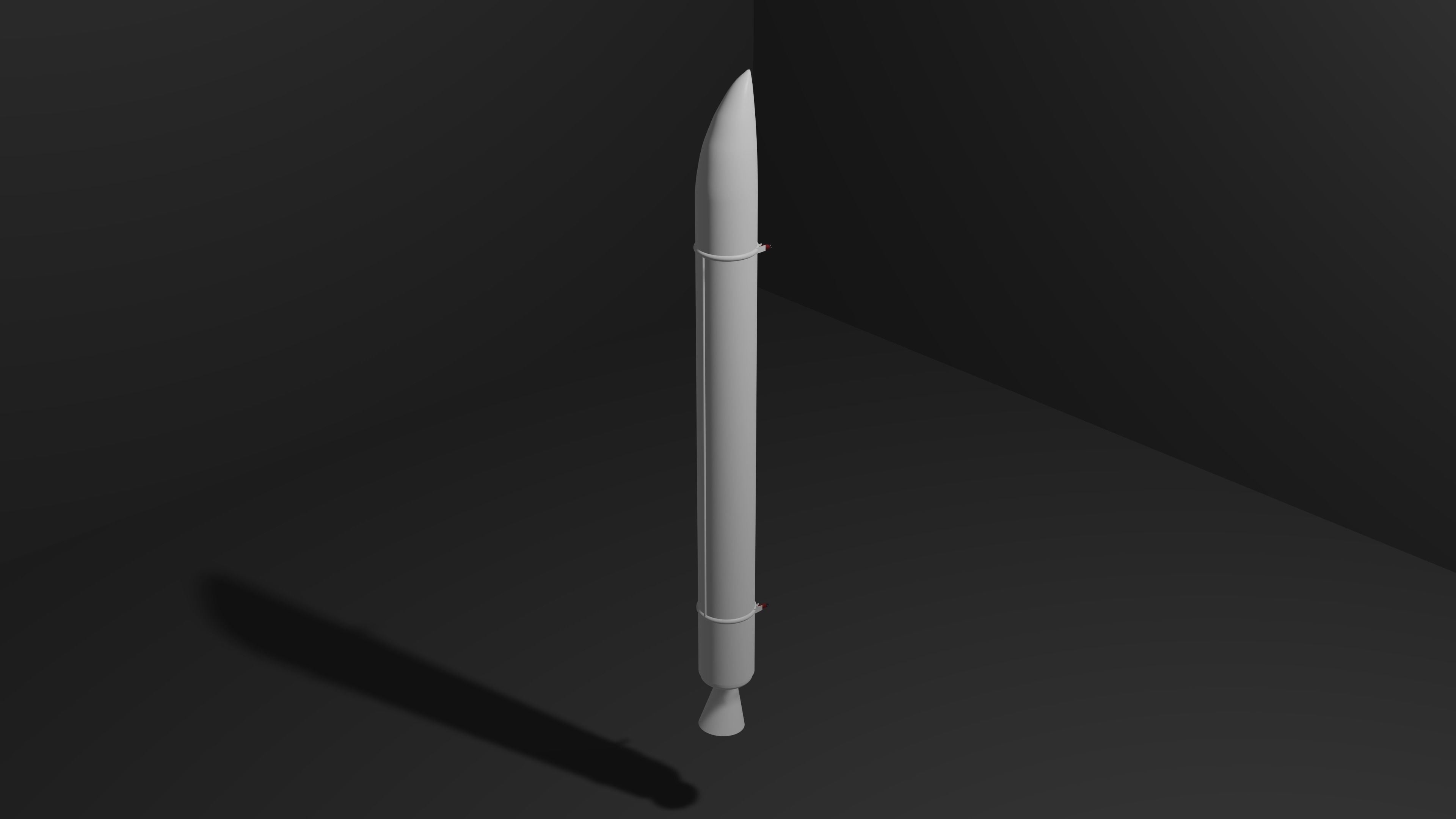GEM-63 - Solid Rocket Booster free 3D model | CGTrader