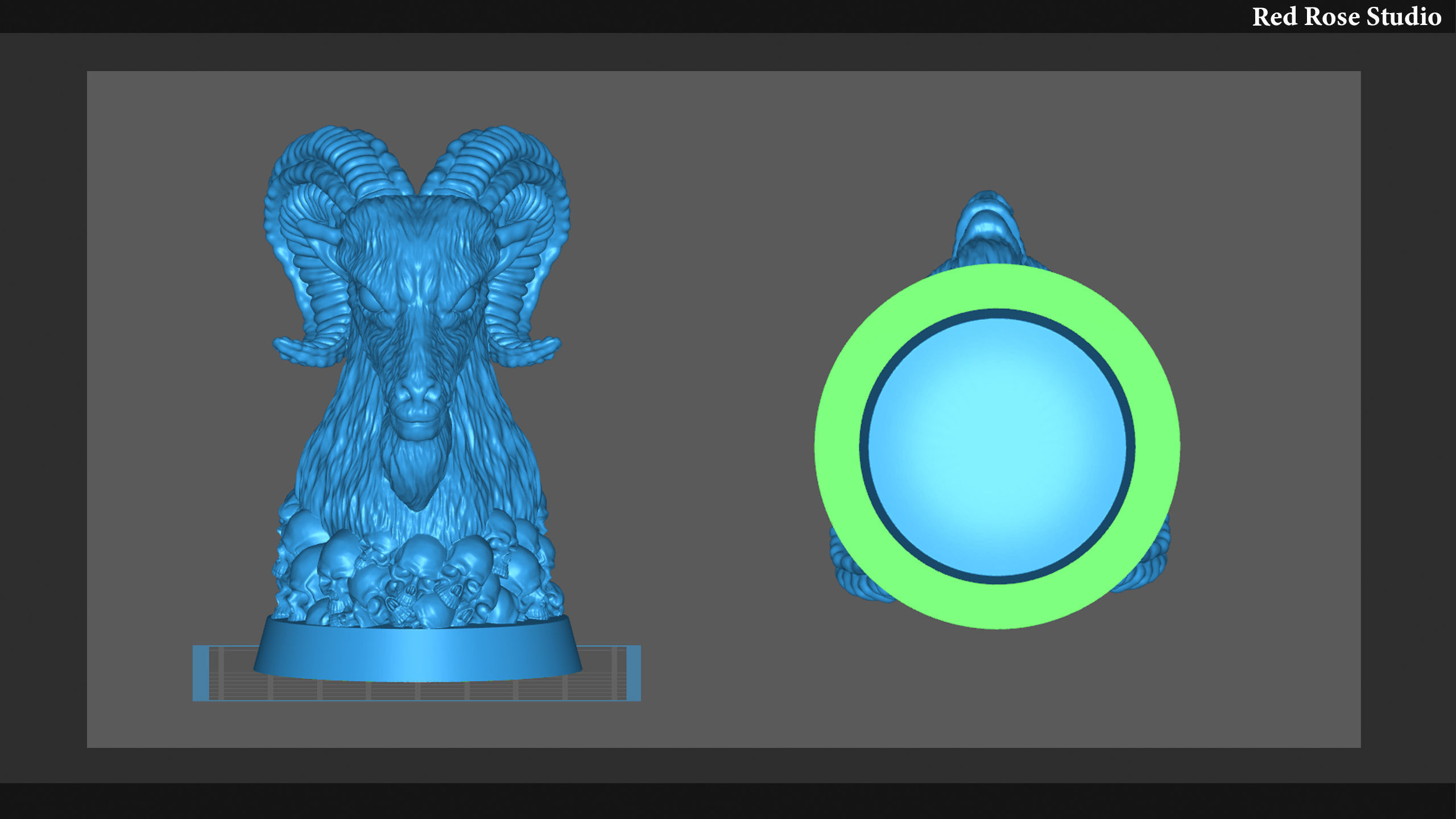 Baphomet Bust 3D model 3D printable | CGTrader
