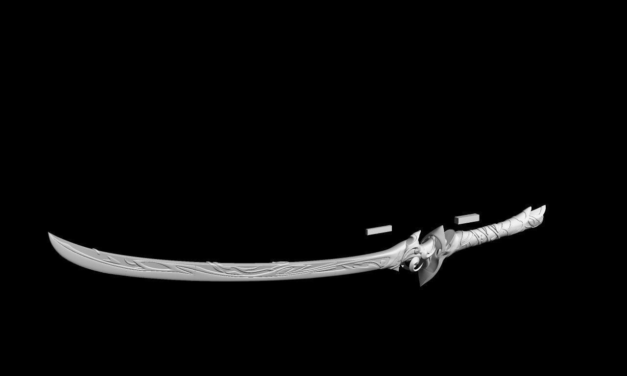 Genshin Impact sword raiden shogun Secret Art Musou Shinsetsu 3D model ...