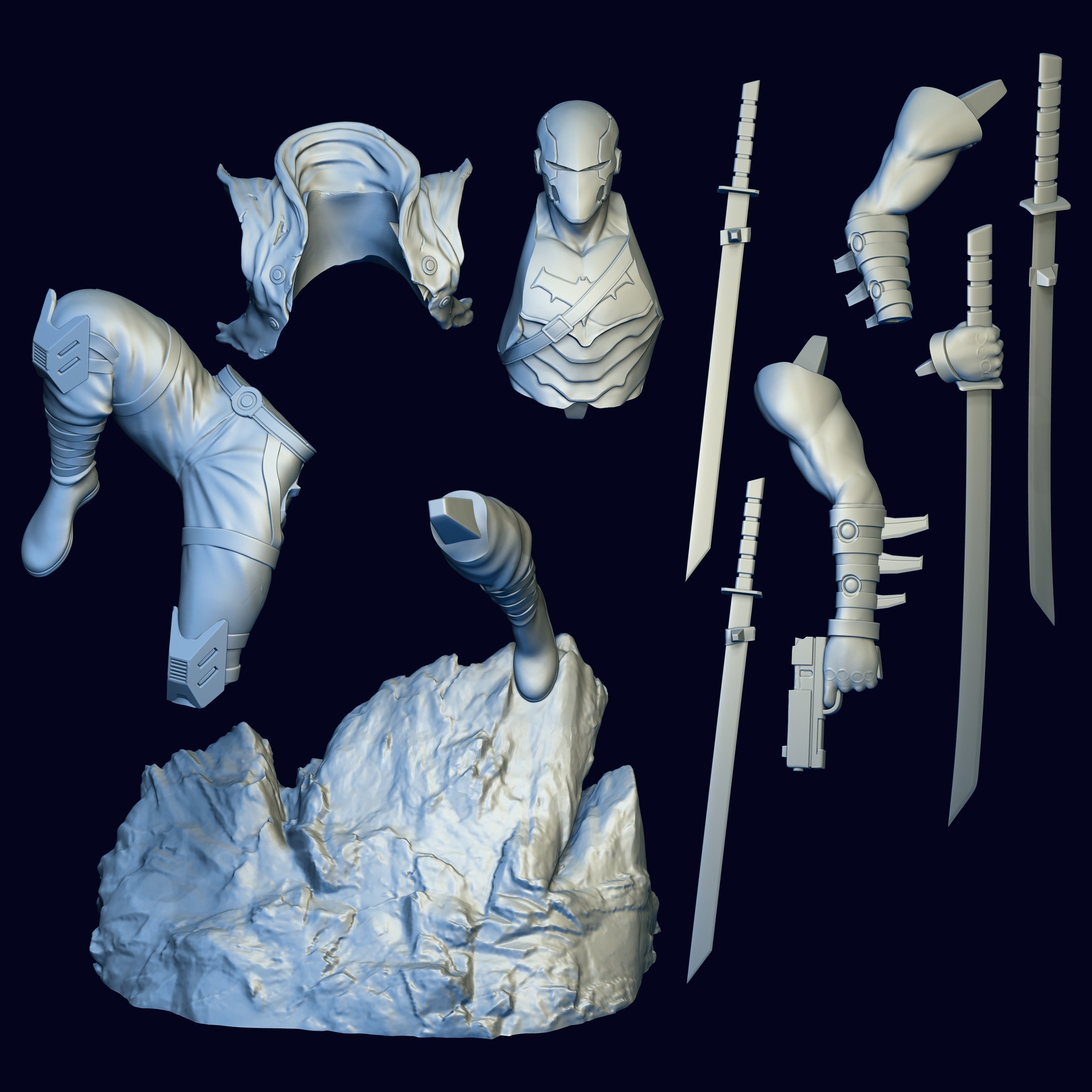 Red Ronin 3D model 3D printable | CGTrader