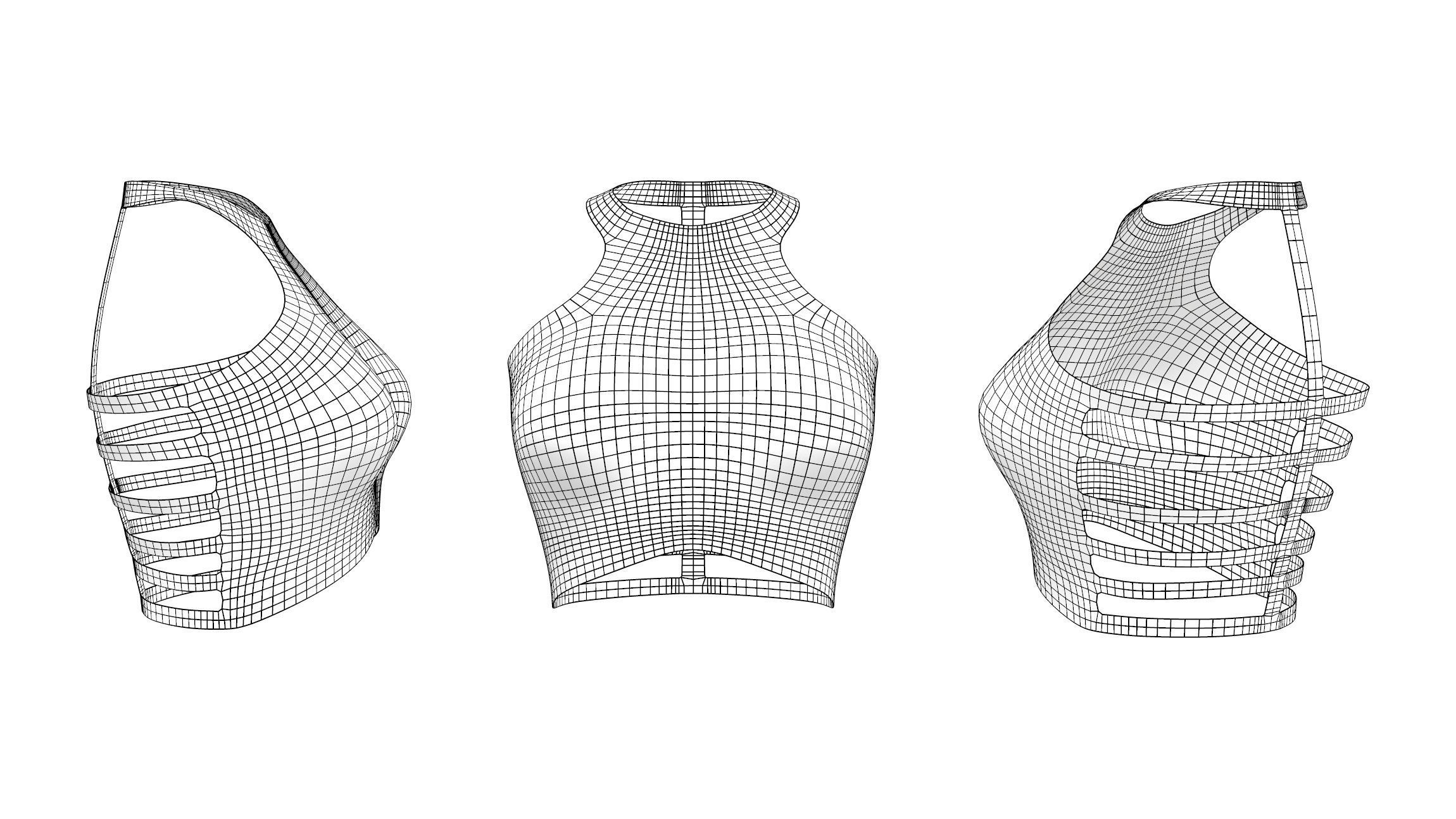 3D model Cutout Back Simple Top VR / AR / low-poly | CGTrader