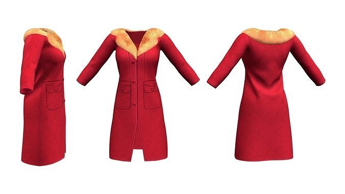 3D model Red Coat VR / AR / low-poly | CGTrader