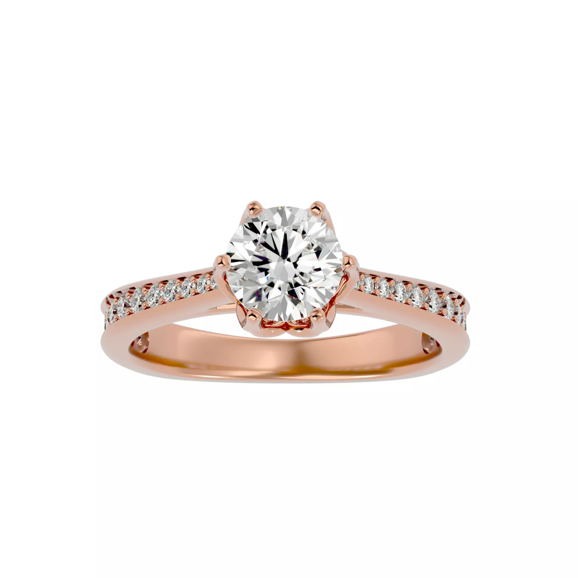 Solitaire wedding engagement ring with 360 view animation 3D model 3D ...