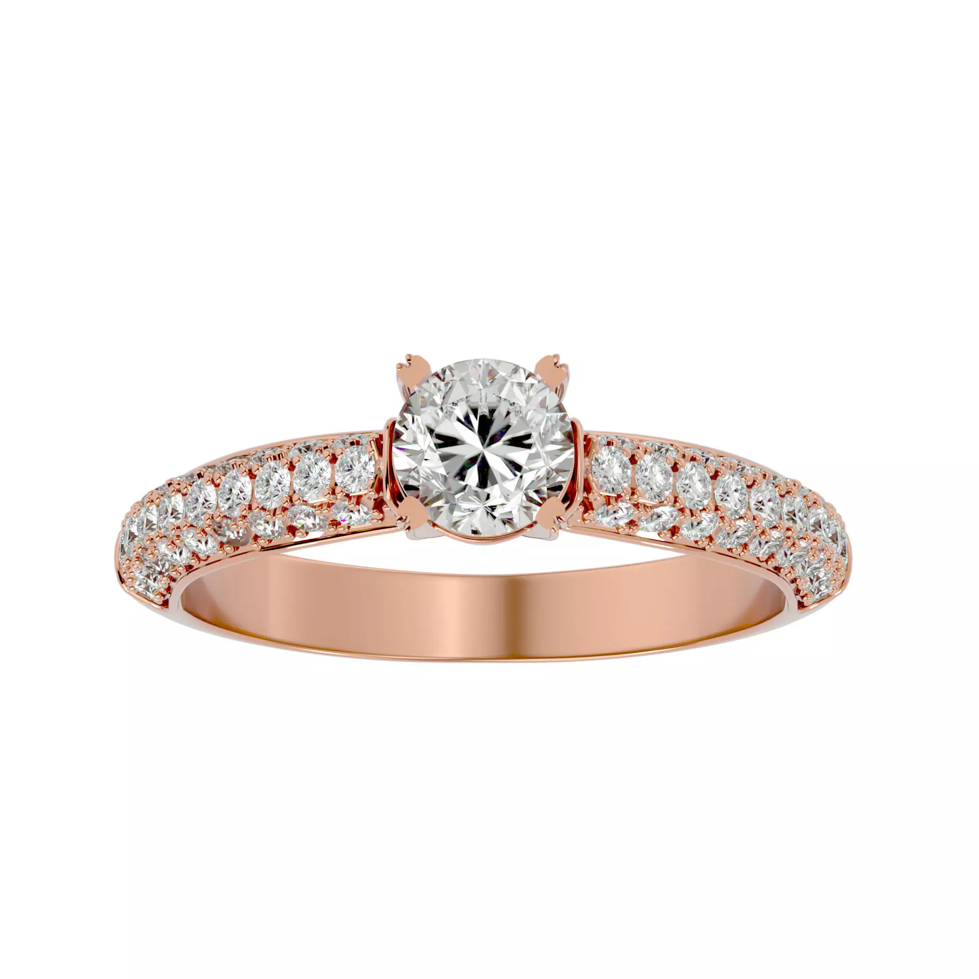 Solitaire wedding engagement ring with 360 view animation 3D model 3D ...