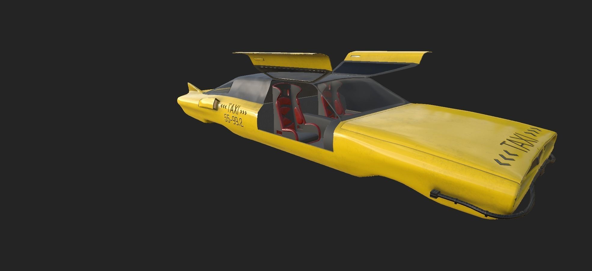 Sci-fi Taxi 3D model | CGTrader