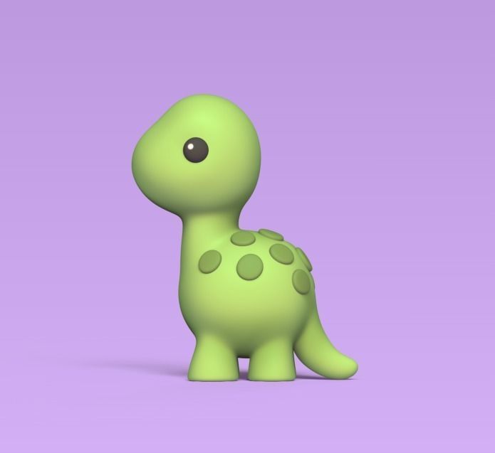 Little Diplodocus 3D model 3D printable | CGTrader