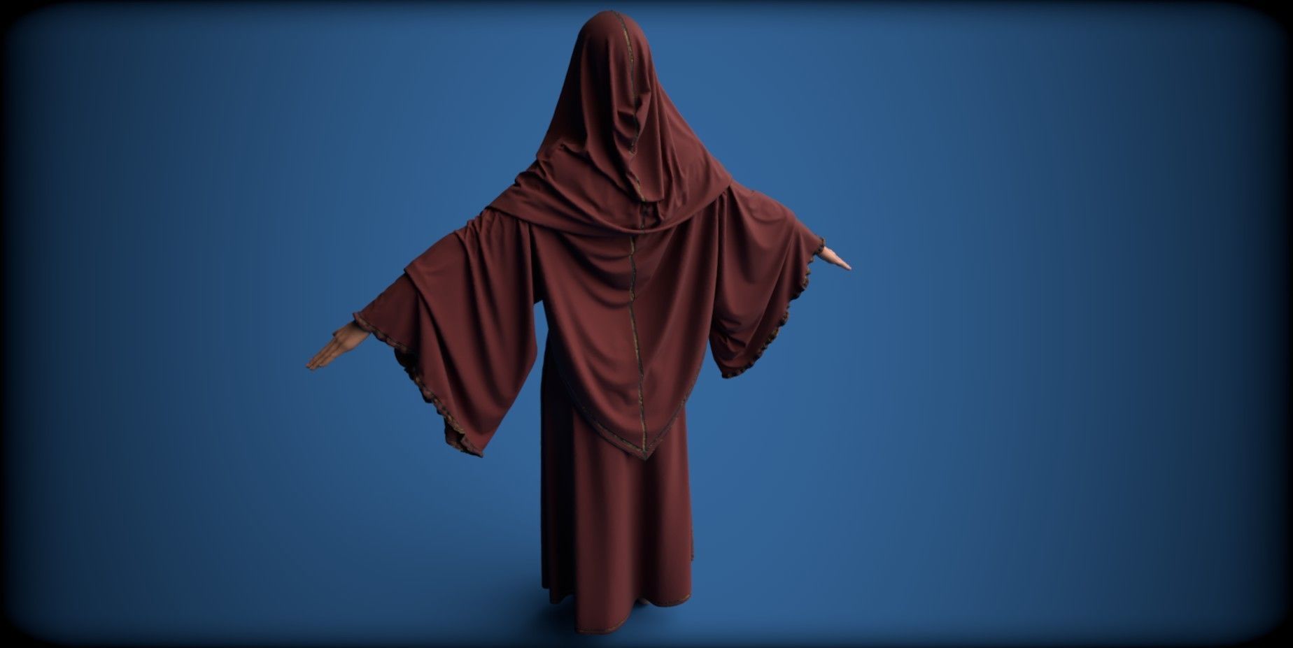 Hooded cape 3D model | CGTrader