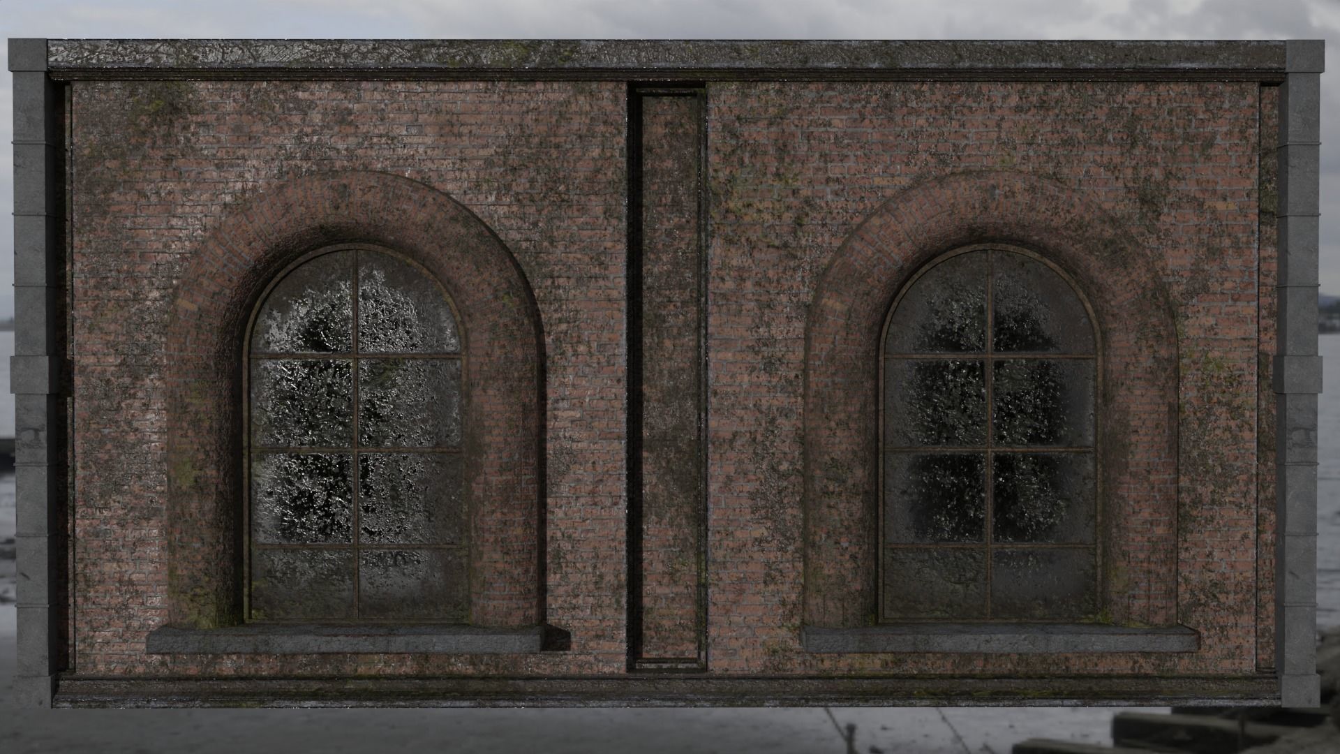 Low Poly Wall with two texture options moss wall Source Files free VR ...