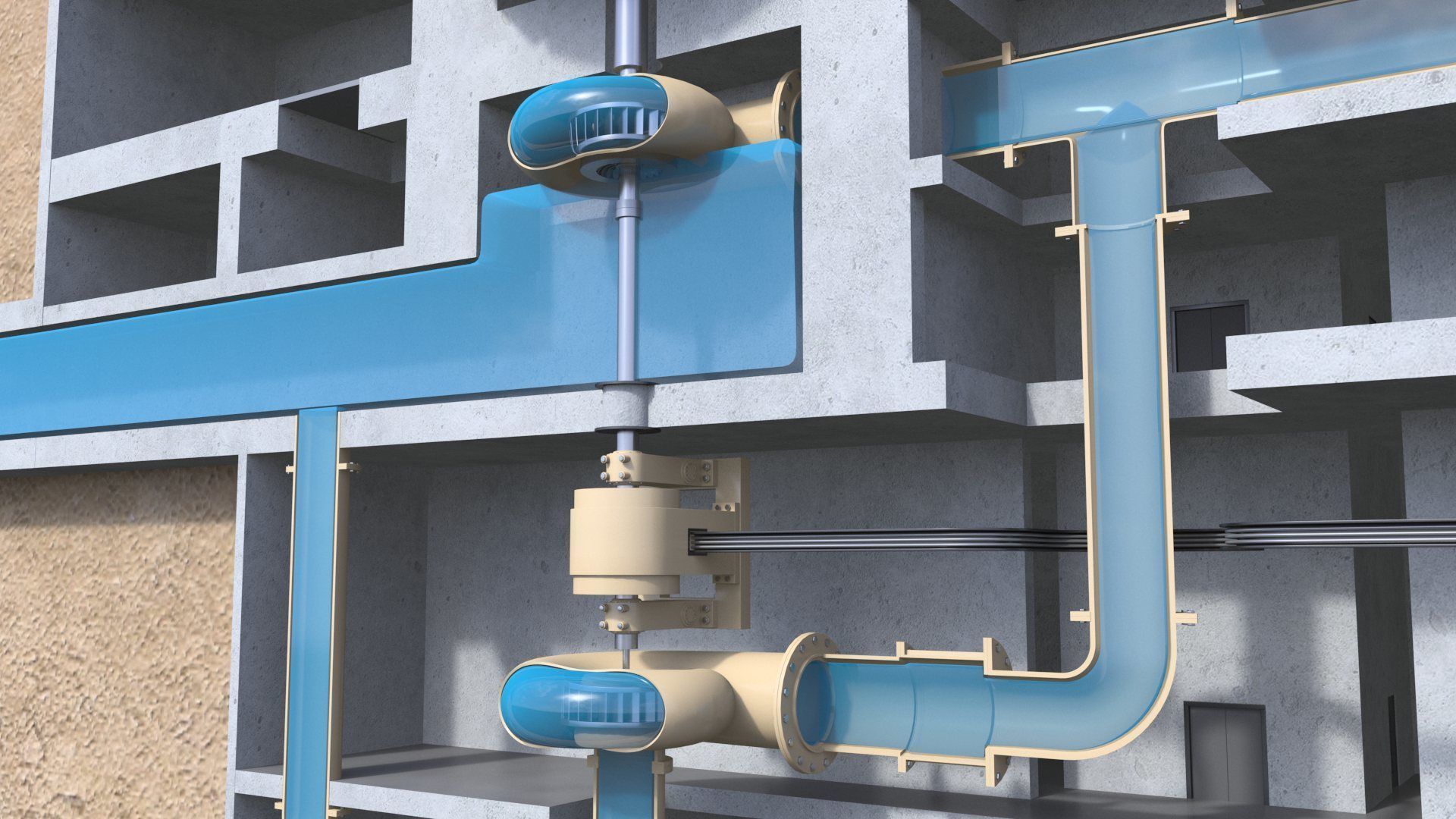 Pumped Storage Hydro Electric Power Plant 3D model | CGTrader