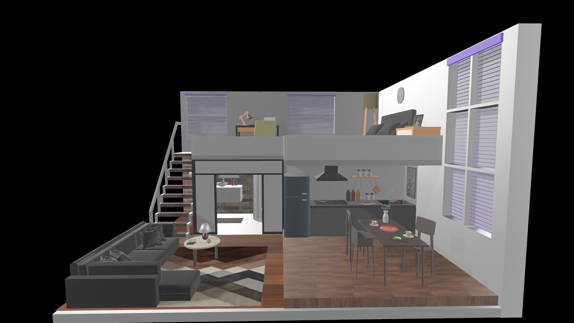 3D model House interior VR / AR / low-poly | CGTrader