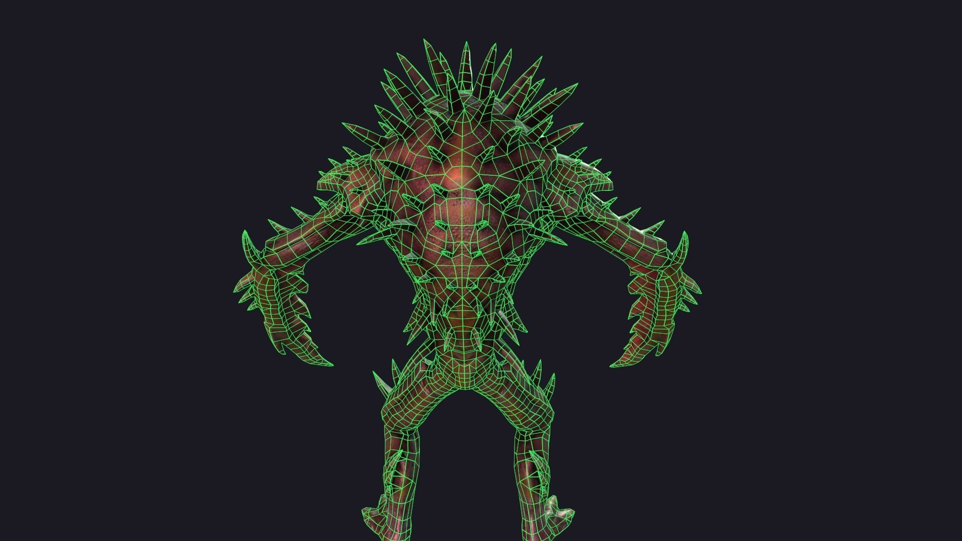 3D model Spike monster VR / AR / low-poly | CGTrader