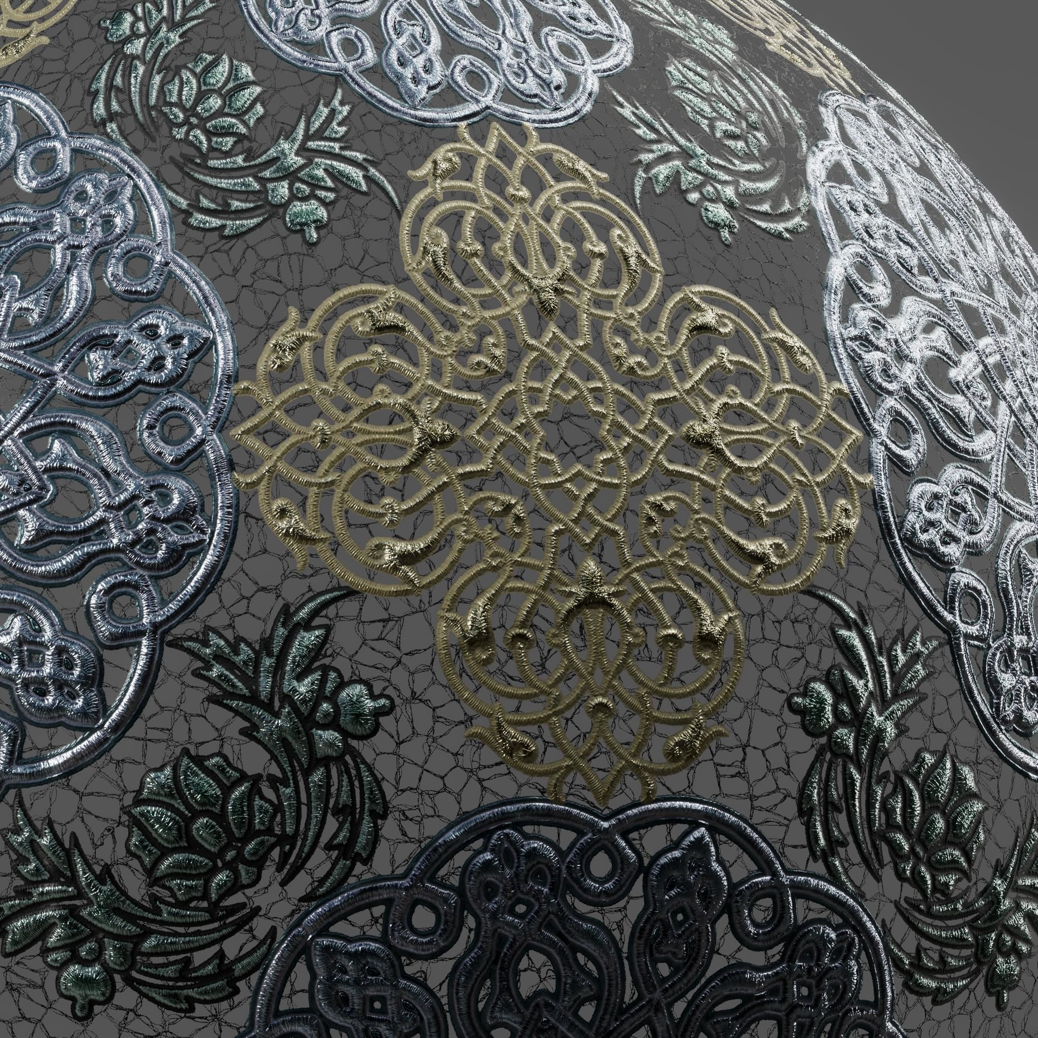 Lace Embroidery 06 - 4K - PBR - PNG - SBSAR Texture | CGTrader