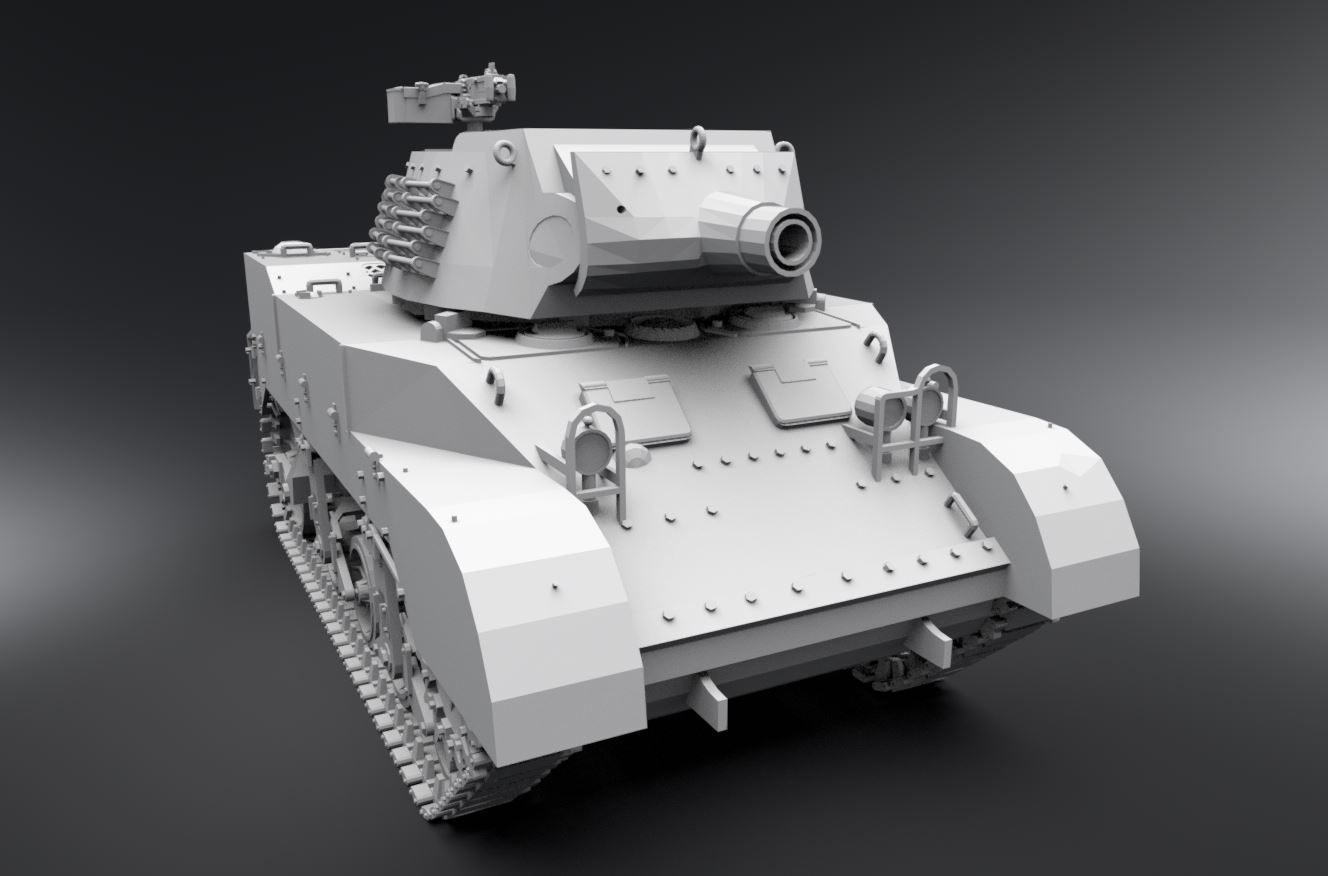 M8 Scott Scale model 3D model 3D printable | CGTrader