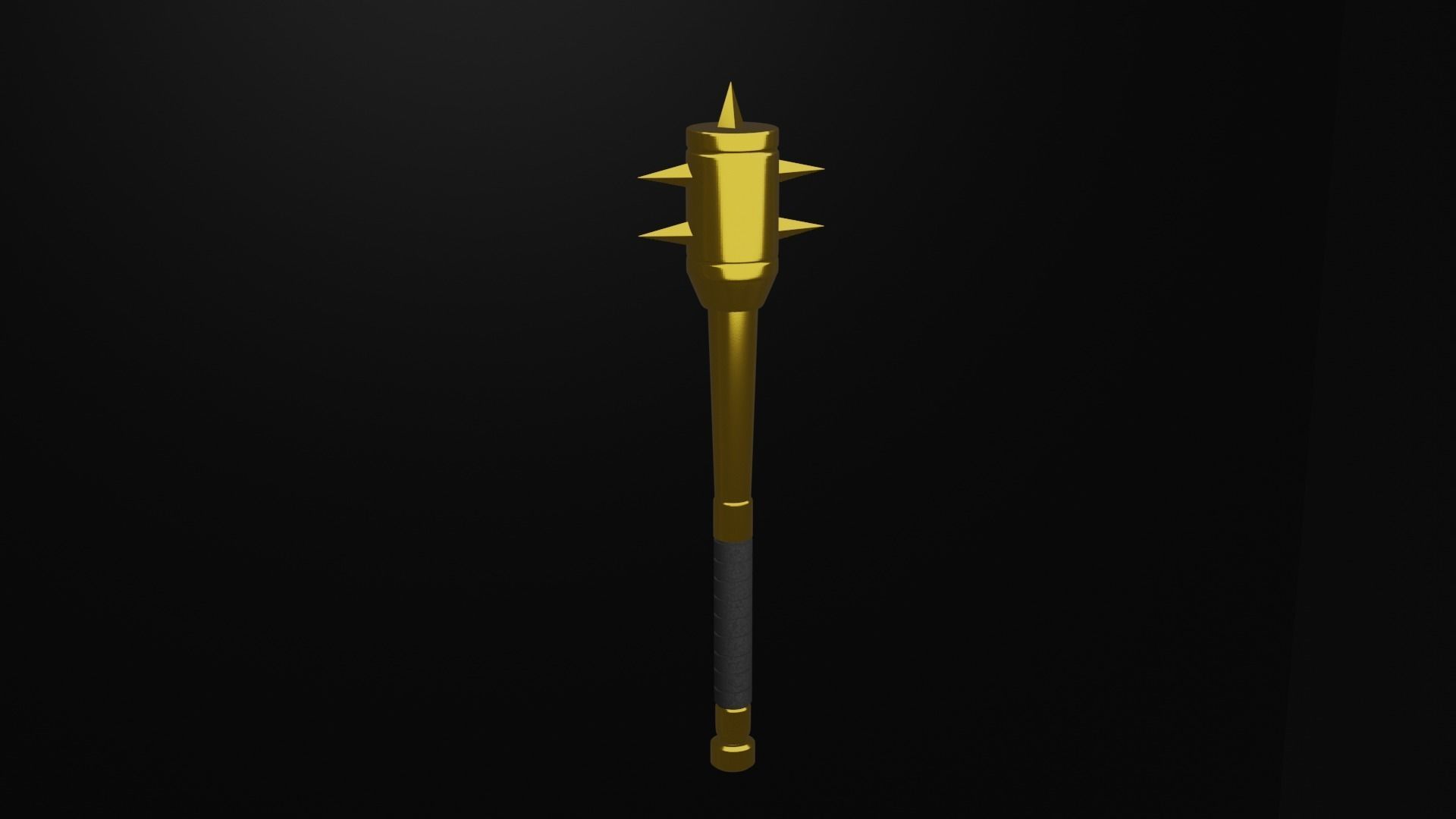 3D model Battle mace - gold edition VR / AR / low-poly | CGTrader
