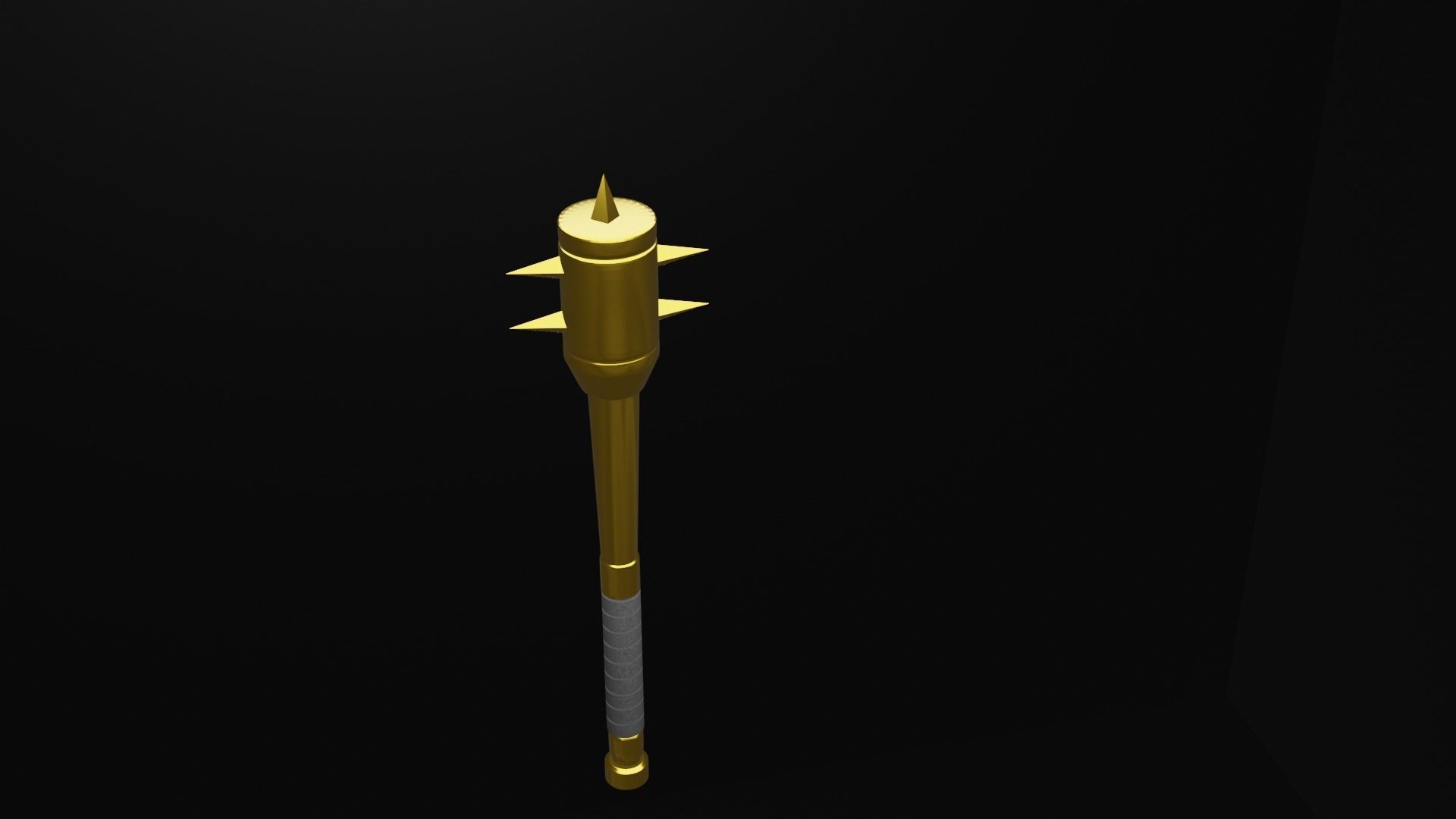 3D model Battle mace - gold edition VR / AR / low-poly | CGTrader