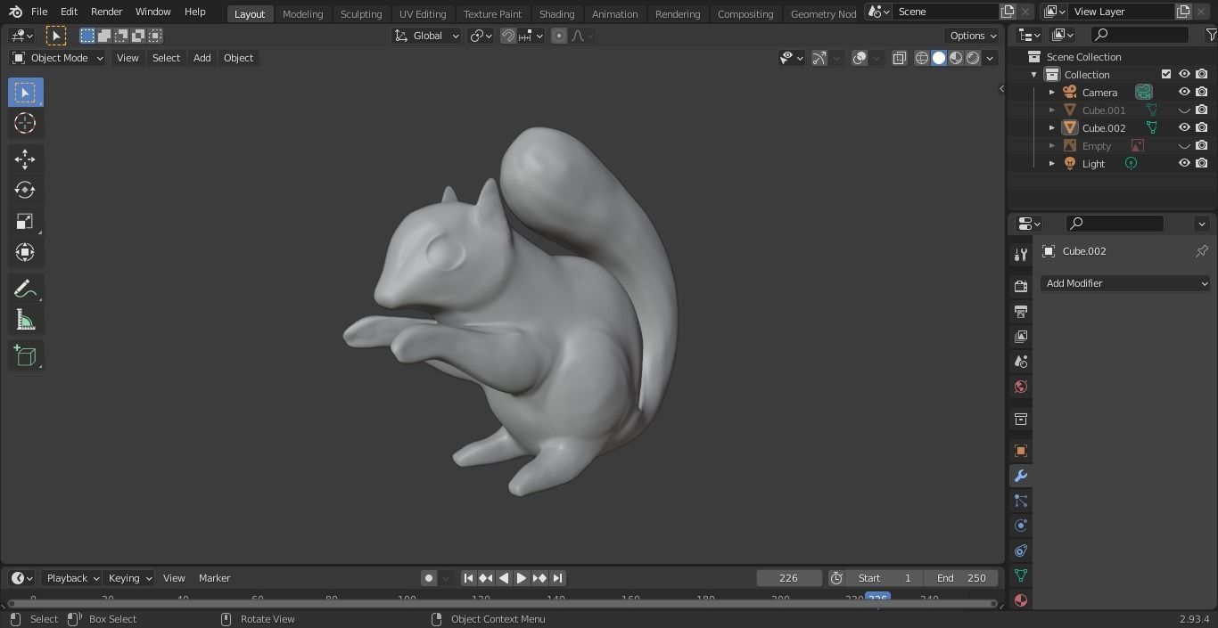 3D model squirrel VR / AR / low-poly | CGTrader
