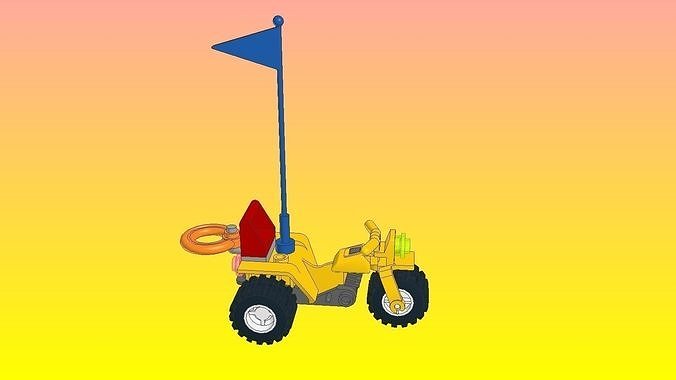 Motorcycle Lego Model 6435 3D model | CGTrader