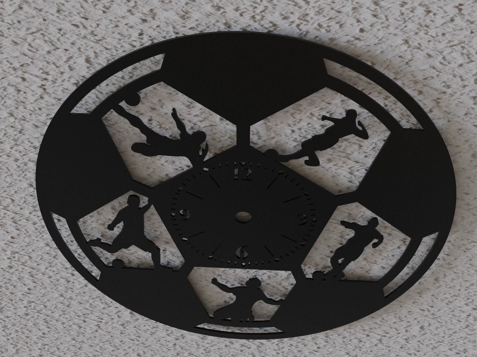fotbal wall clock 3D model 3D printable | CGTrader