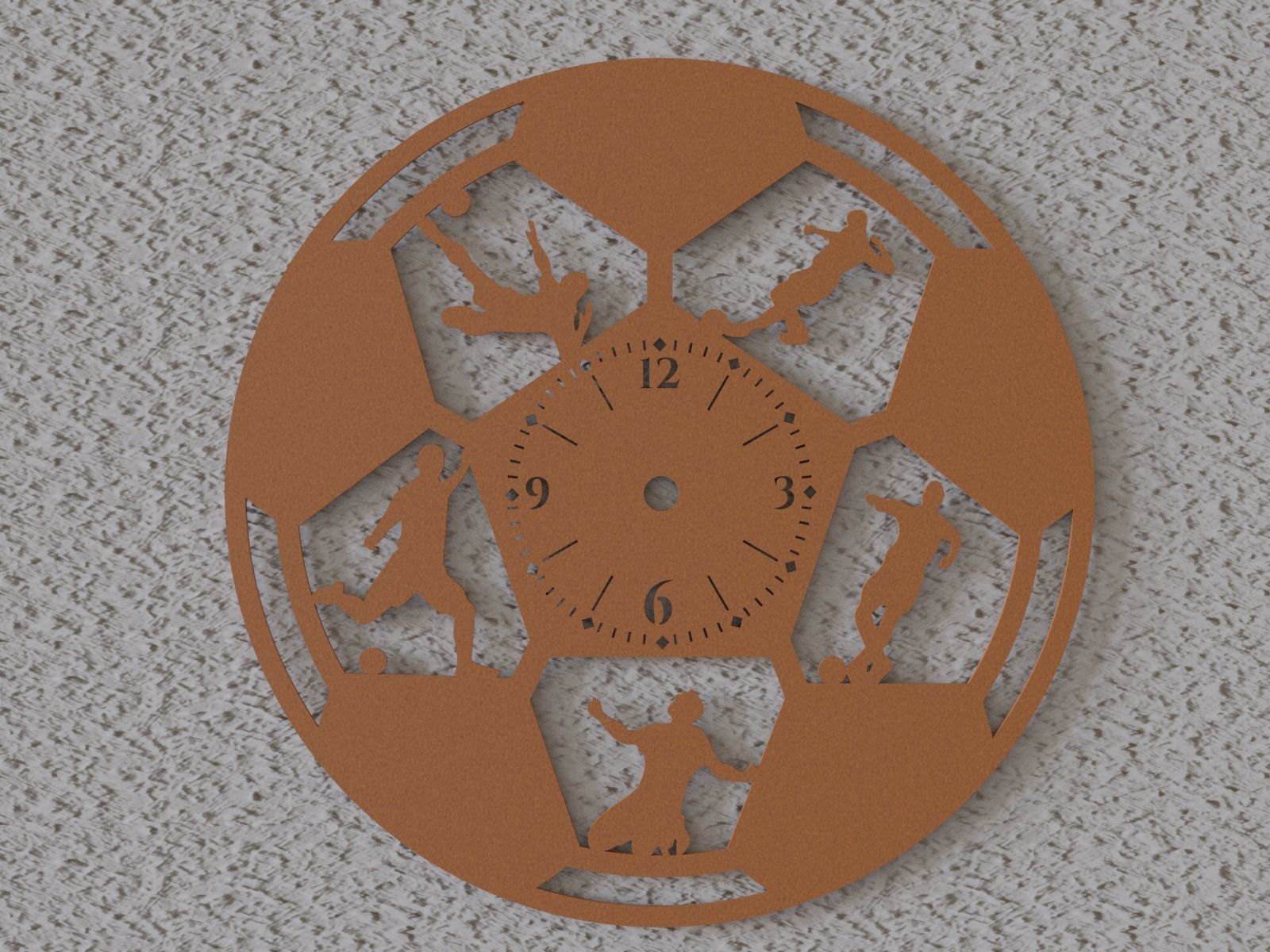 fotbal wall clock 3D model 3D printable | CGTrader