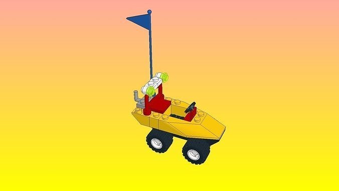 Lego Rescue car Model 6437 3D model | CGTrader