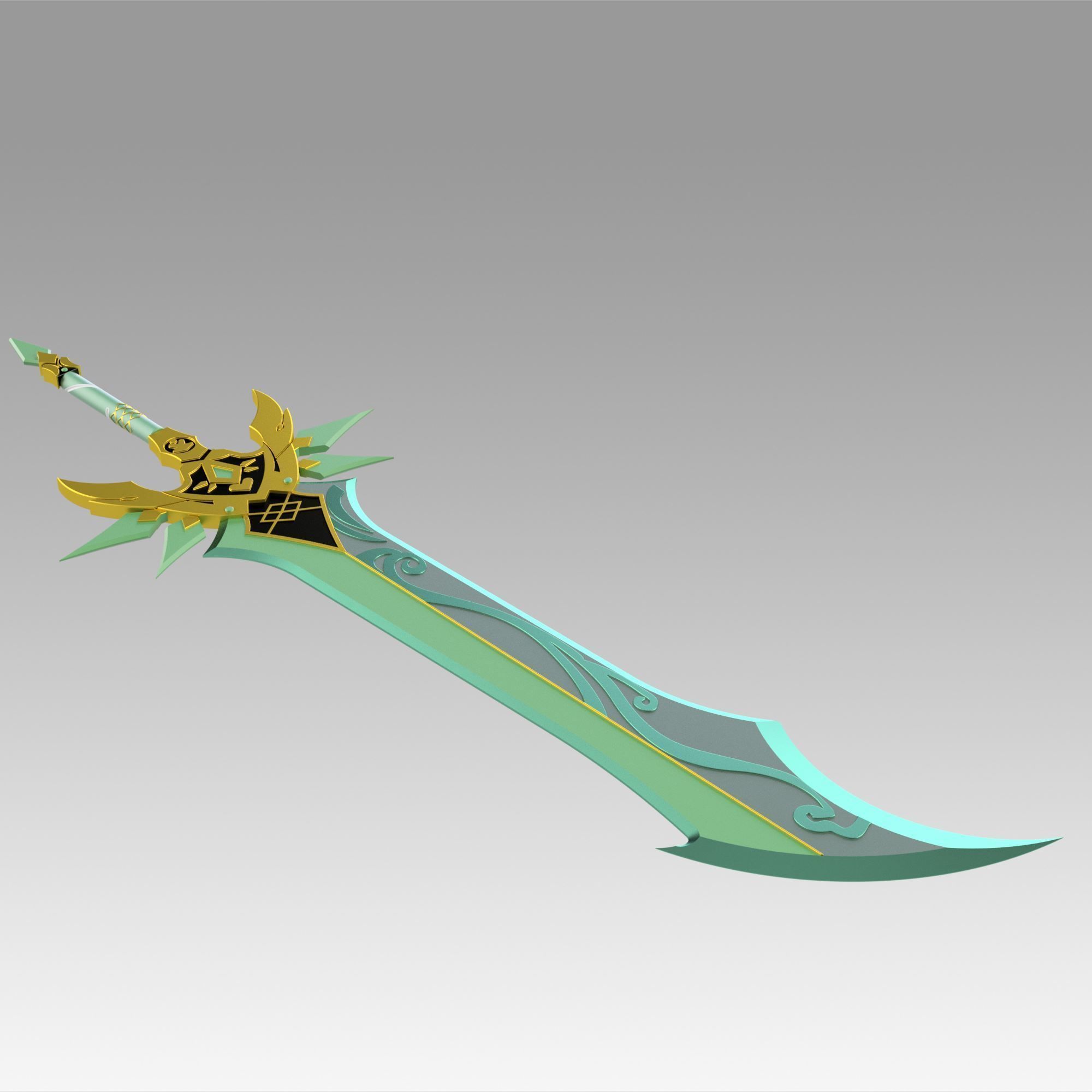 Genshin Impact Primitive Sword Cosplay Weapon Prop 3D model 3D ...