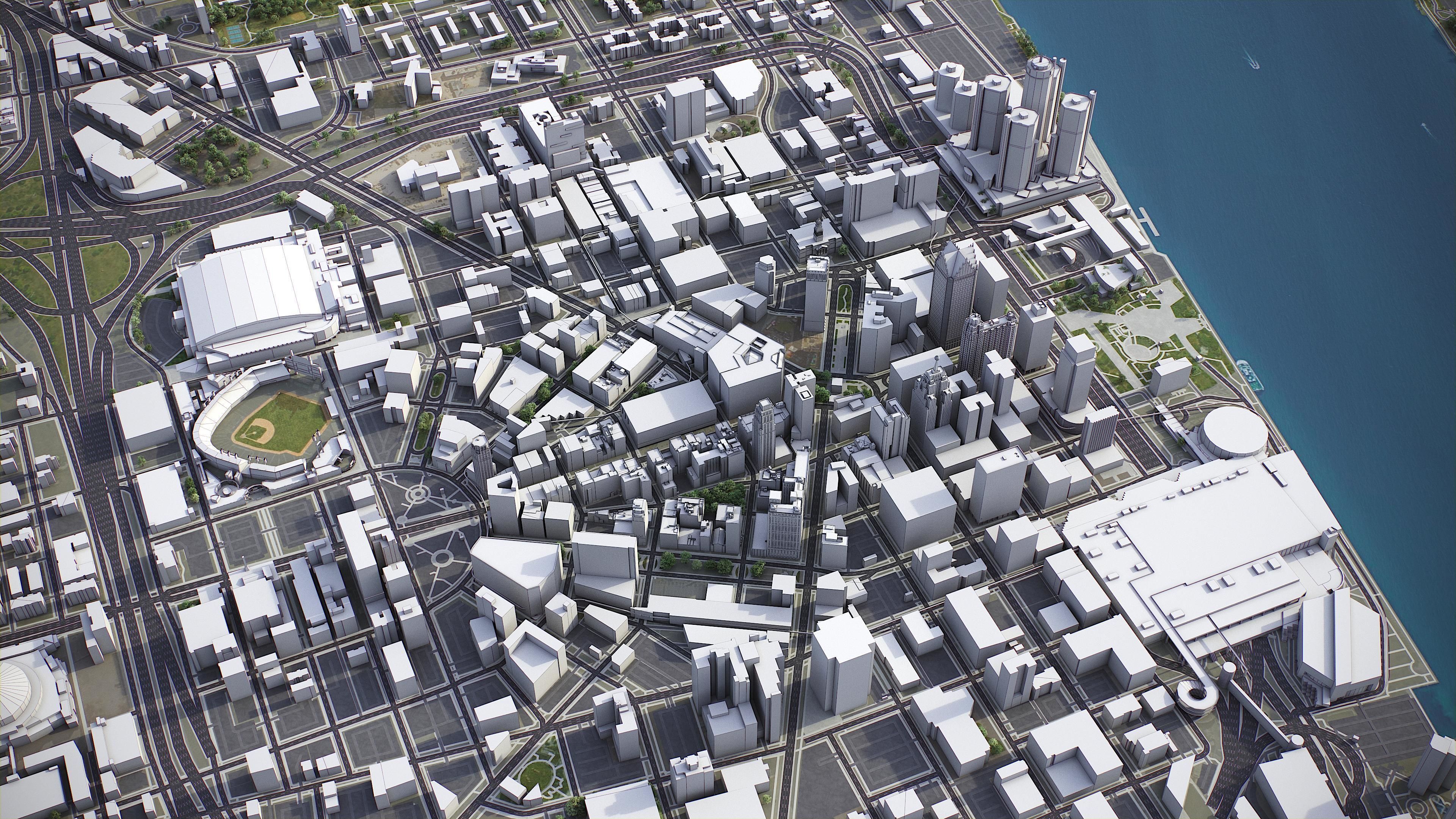 3D model Detroit VR / AR / low-poly | CGTrader