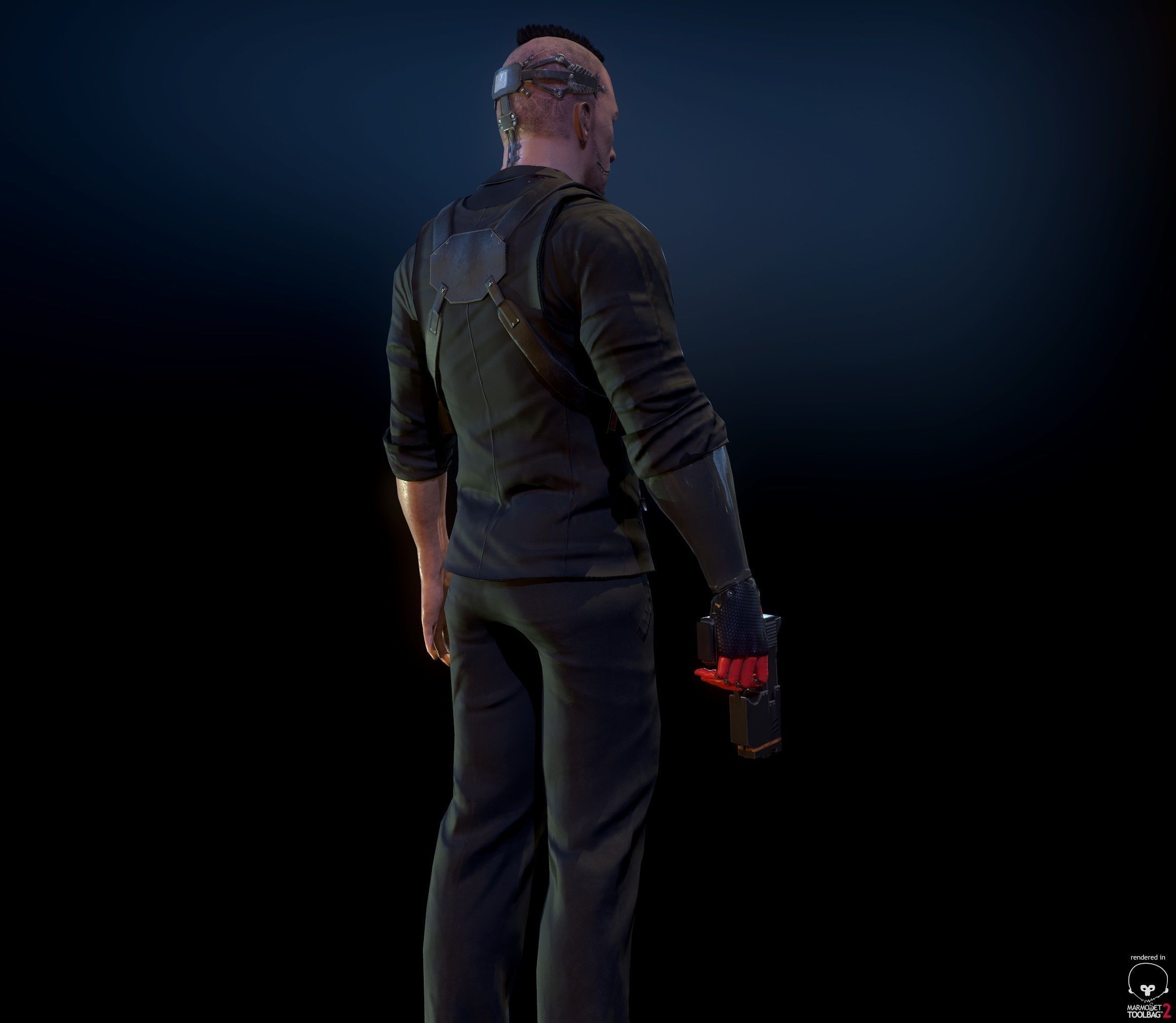 3D model Cyberpunk detective VR / AR / low-poly | CGTrader