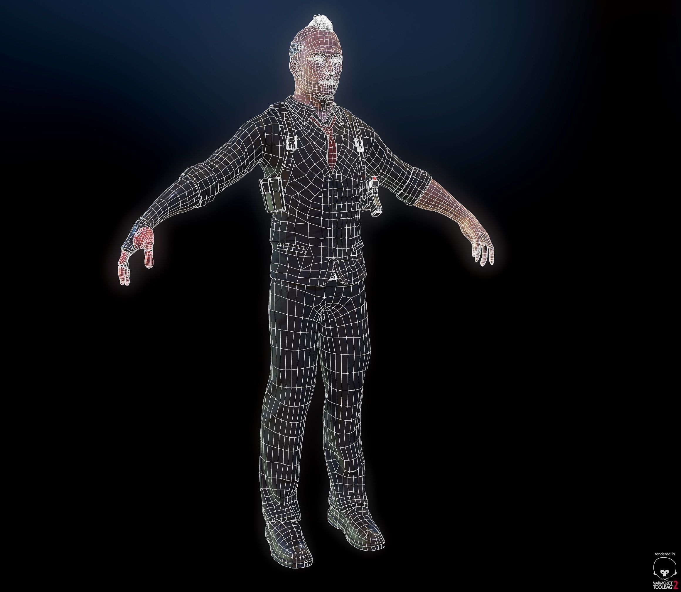 3D model Cyberpunk detective VR / AR / low-poly | CGTrader