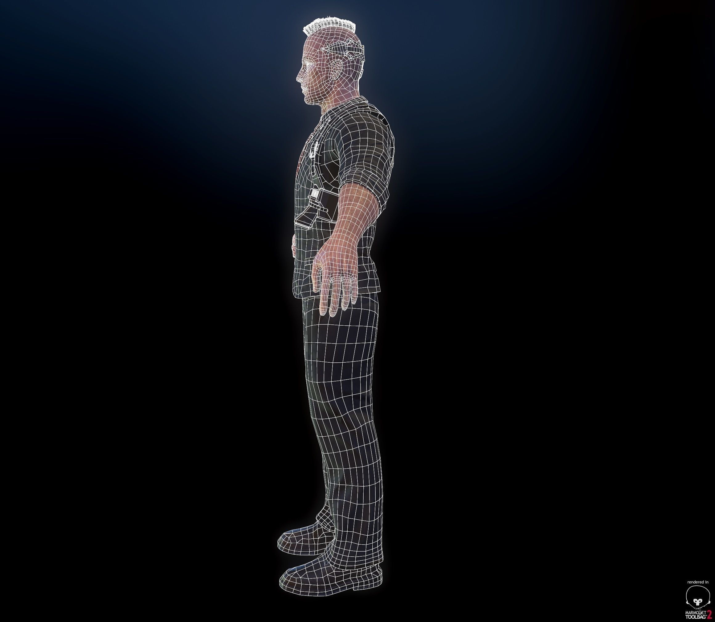 3D model Cyberpunk detective VR / AR / low-poly | CGTrader