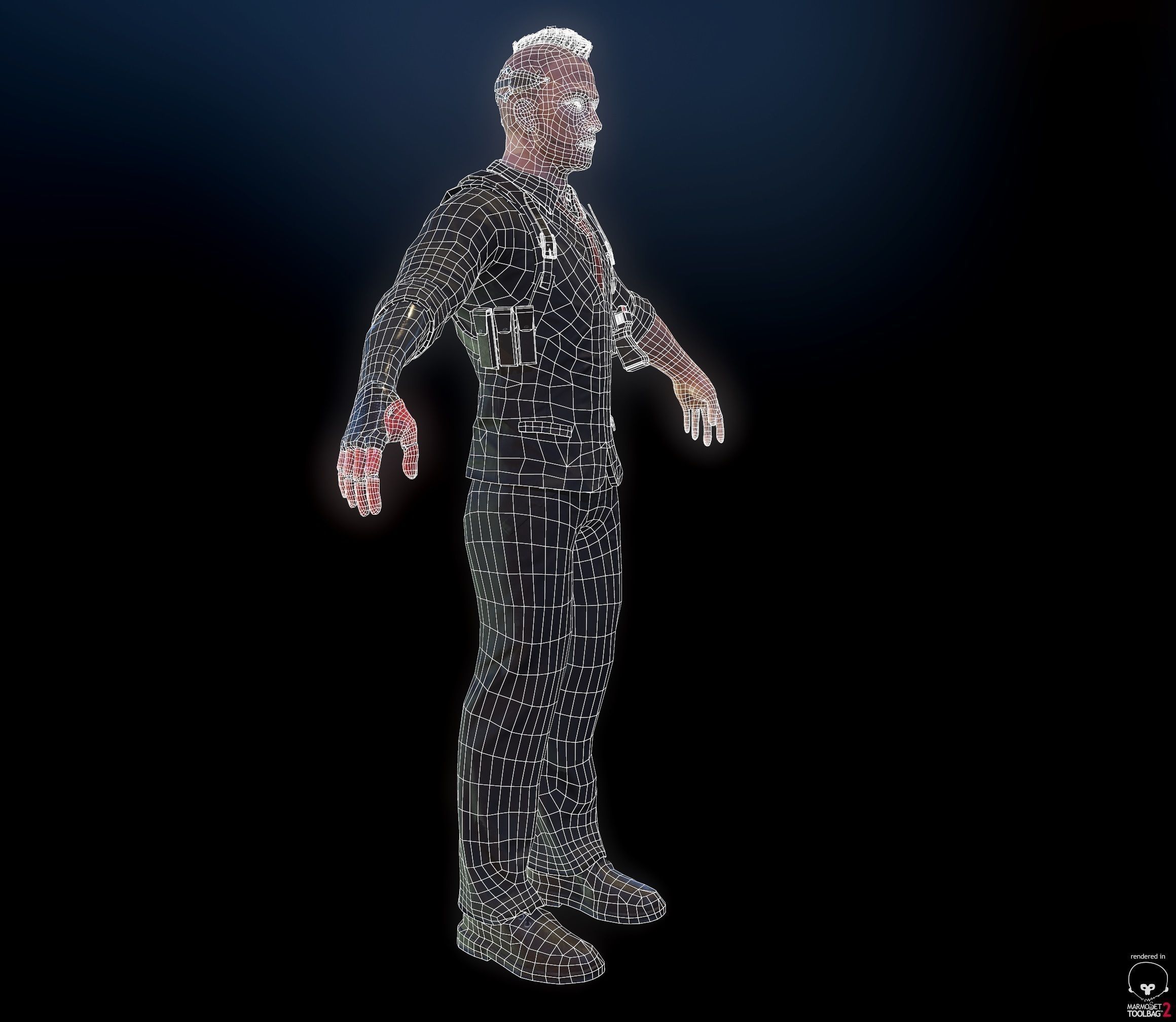 3D model Cyberpunk detective VR / AR / low-poly | CGTrader