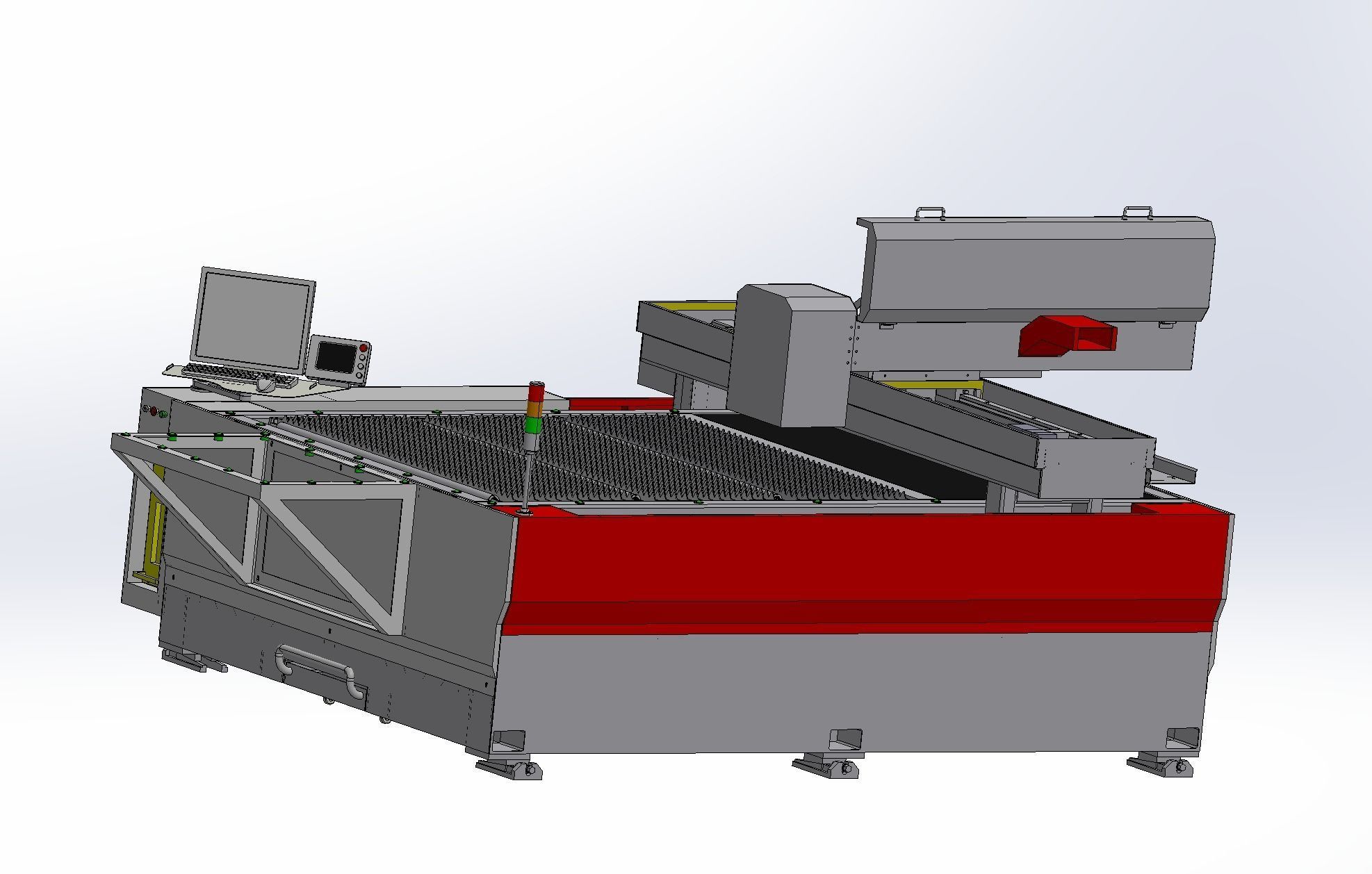 Laser cutting machine 3D model | CGTrader