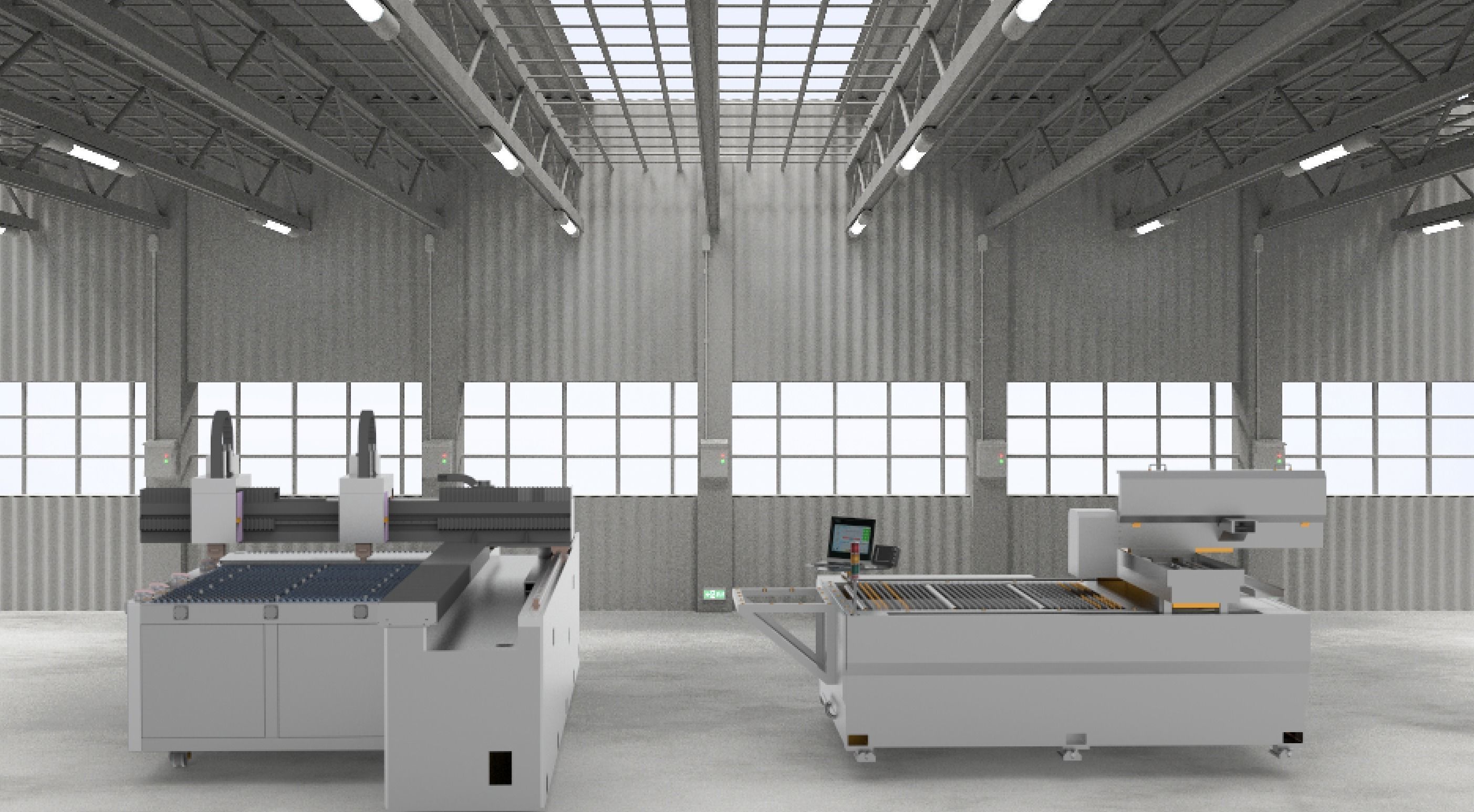 Laser cutting machine 3D model | CGTrader