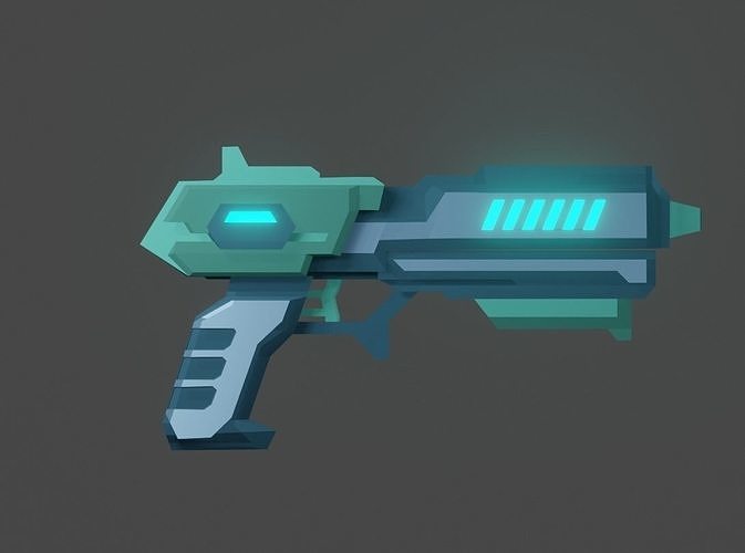 sci-fi gun free VR / AR / low-poly 3D model | CGTrader