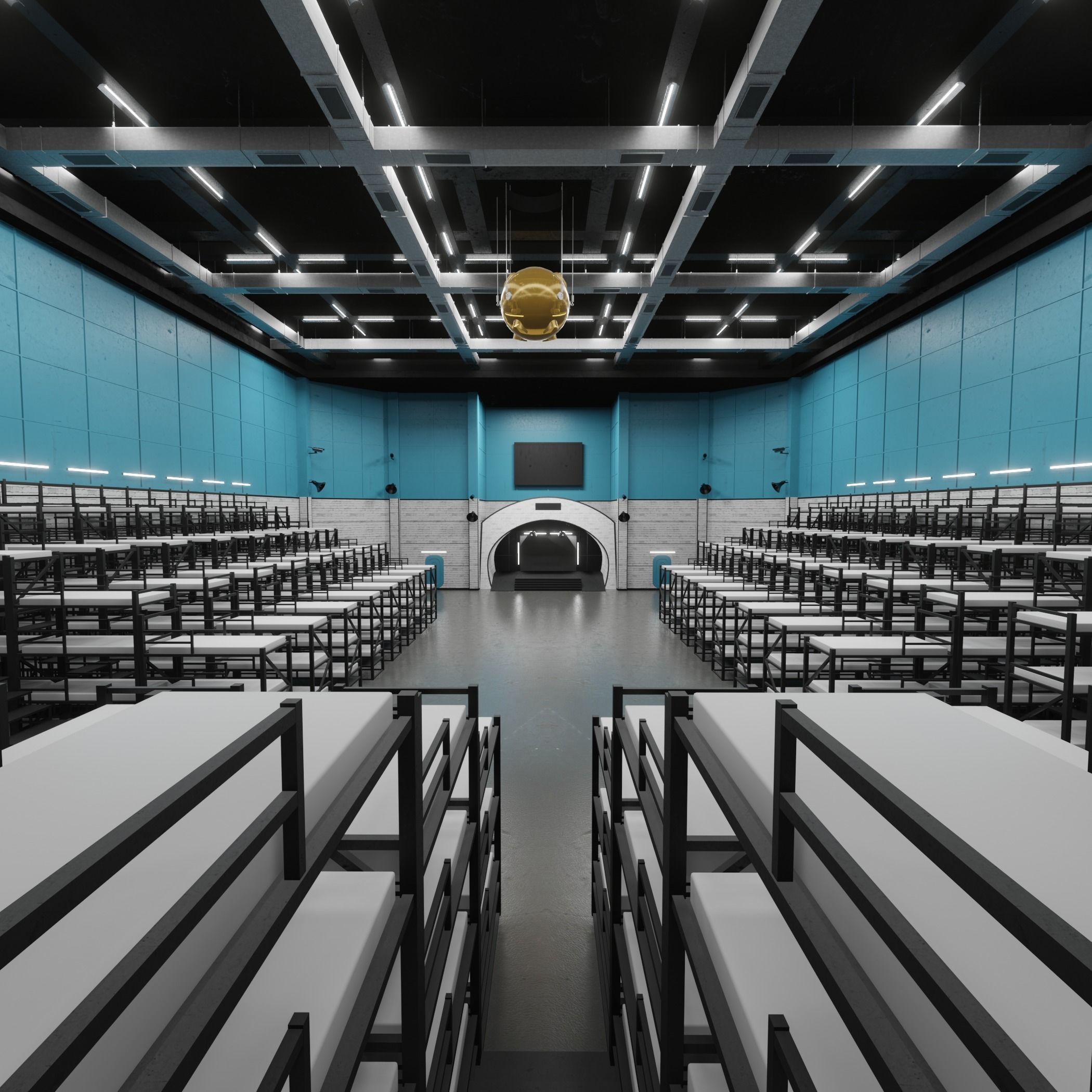 3D model Squid Game Bathroom Sleeping area 3D model VR / AR / low-poly ...