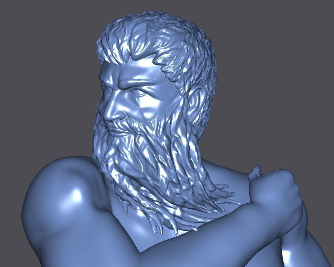 Poseidon Statues - God Of Ocean For 3D Printings 3D model 3D printable ...